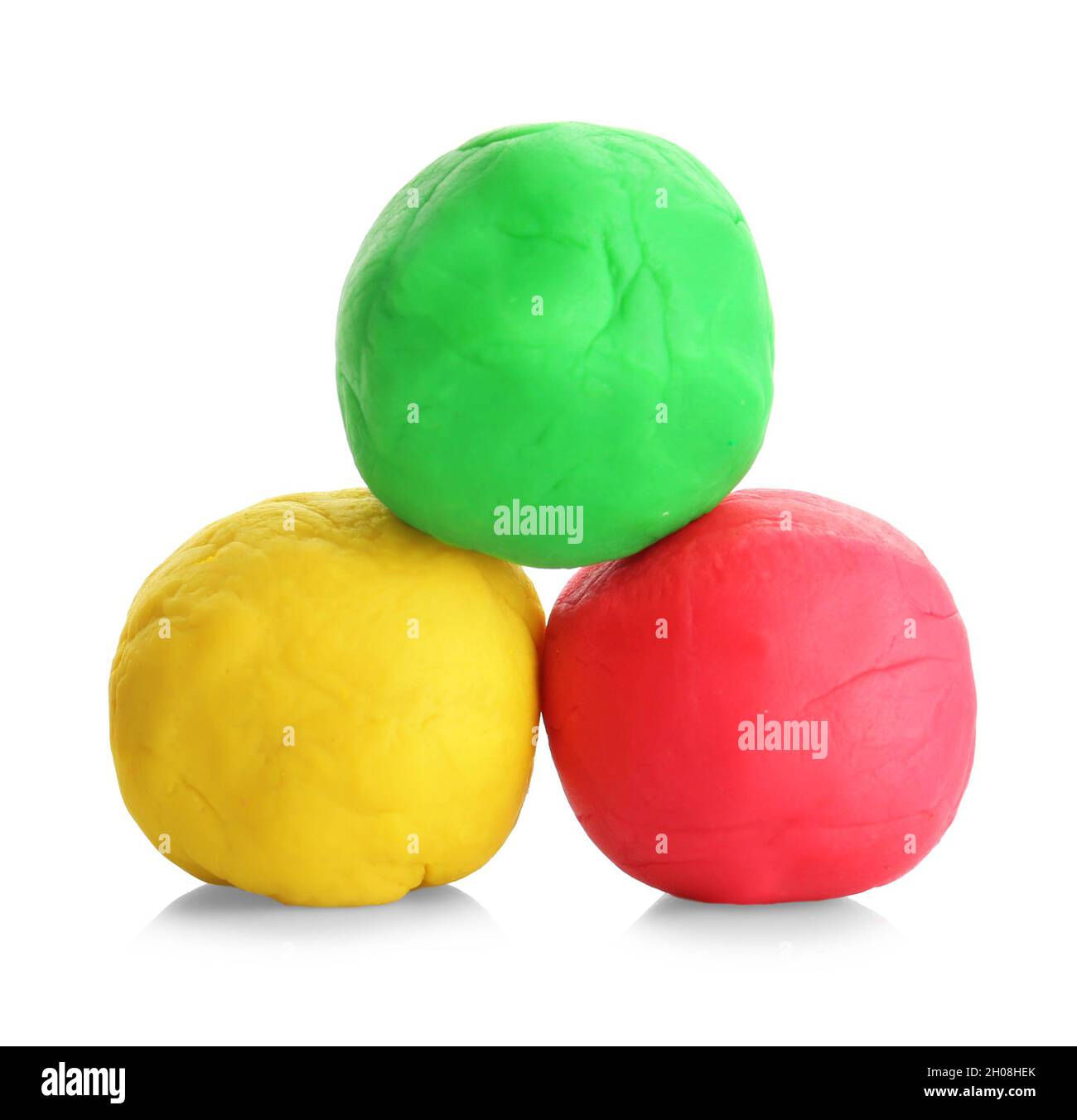 Colorful play dough on white background Stock Photo - Alamy