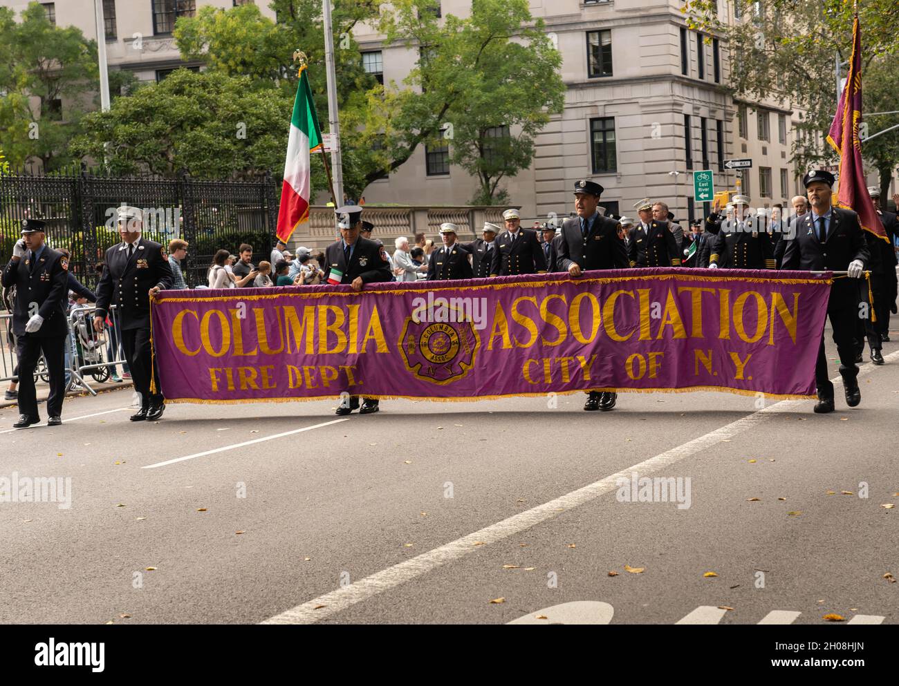 Manhattan, New York, USA - October 11, 2021: Annual Columbus Day Parade ...