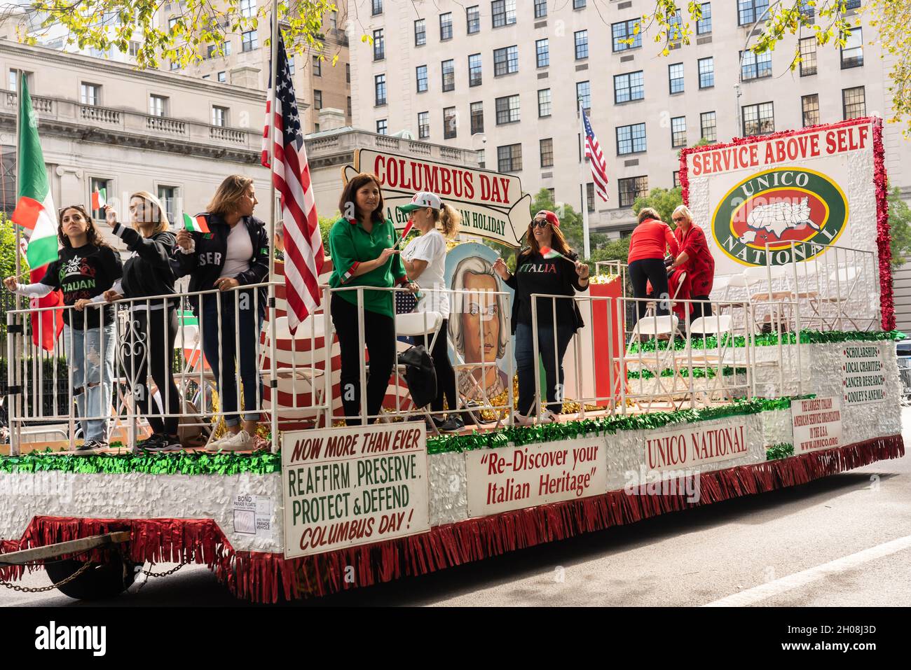 Manhattan, New York, USA - October 11, 2021: Annual Columbus Day Parade ...