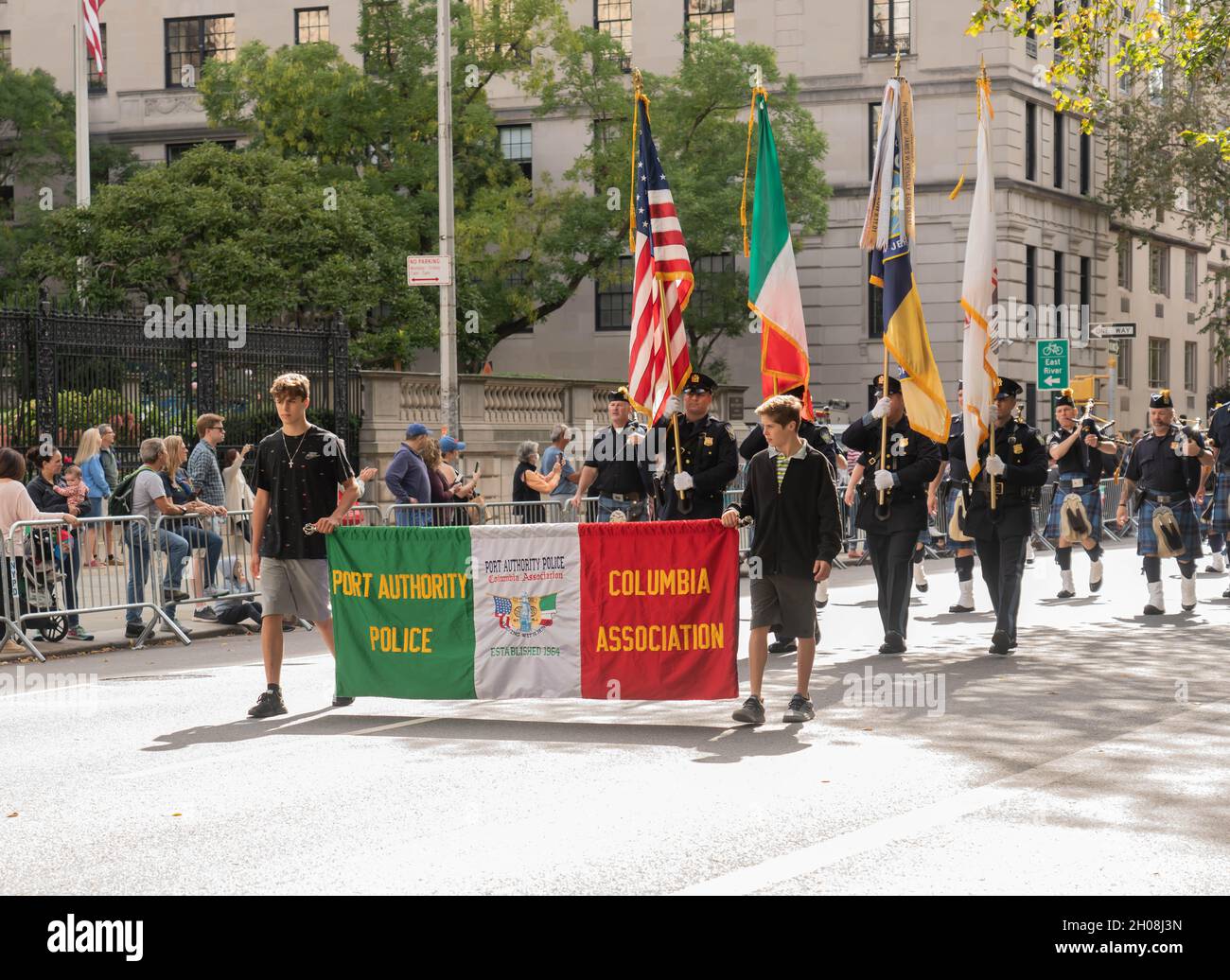 Manhattan, New York, USA - October 11, 2021: Annual Columbus Day Parade ...