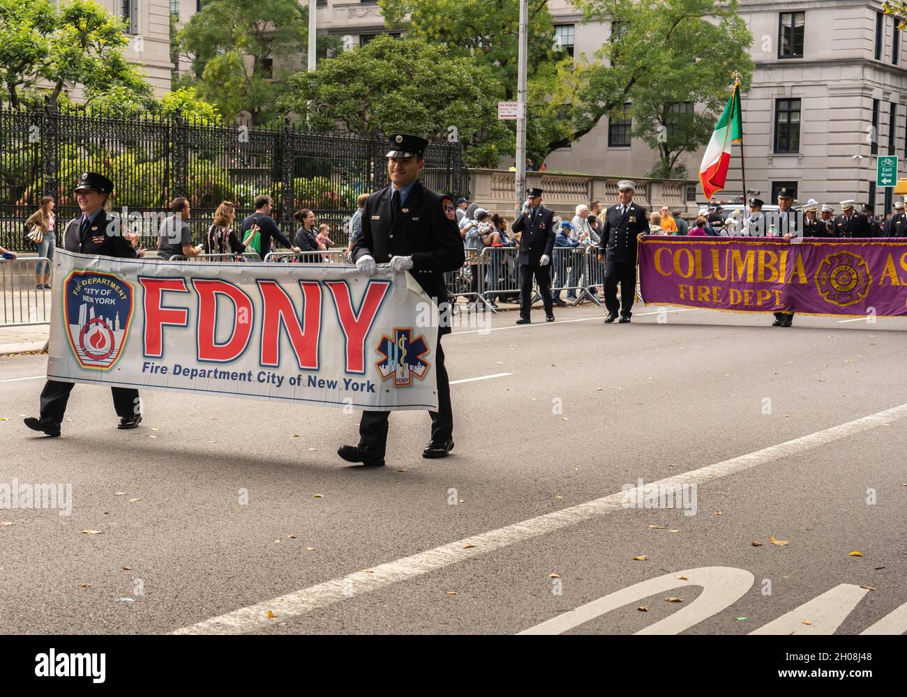 Manhattan, New York, USA - October 11, 2021: Annual Columbus Day Parade ...
