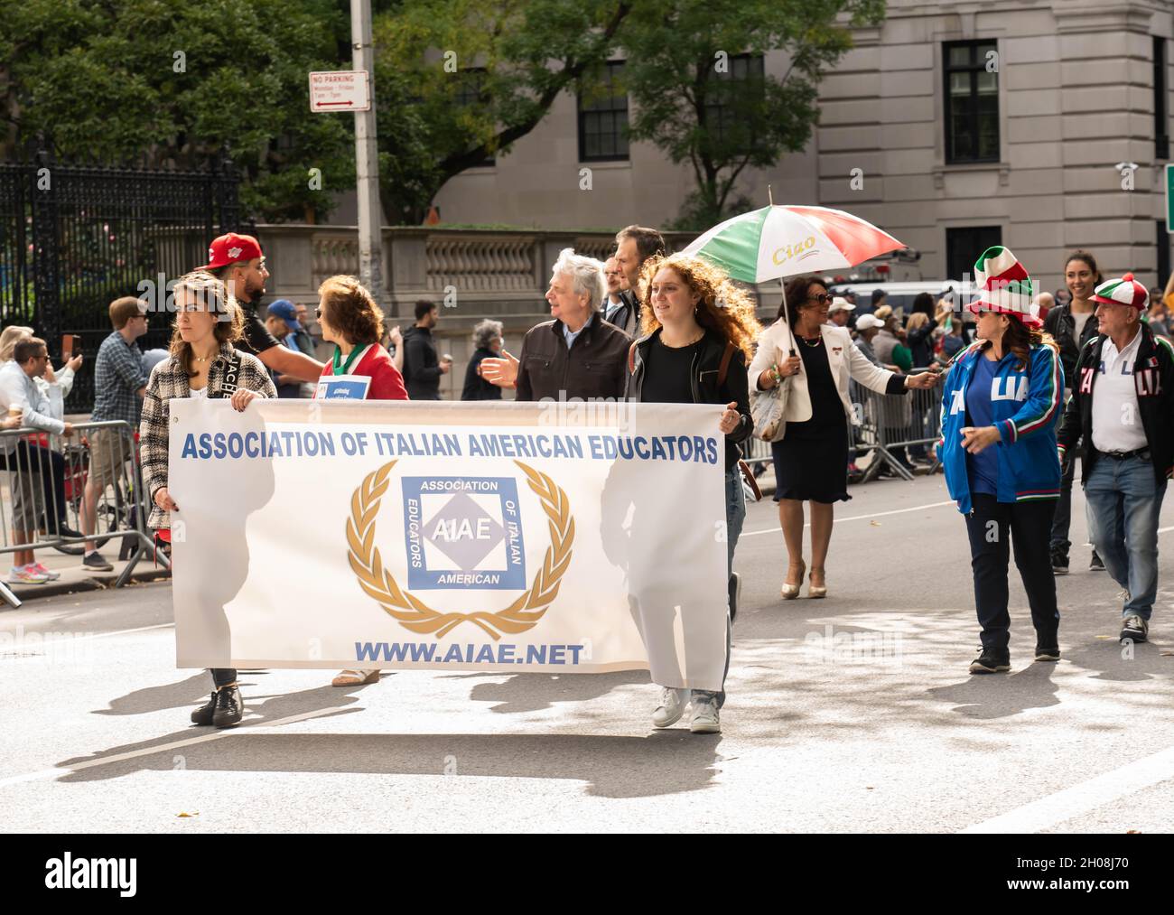 Manhattan, New York, USA - October 11, 2021: Annual Columbus Day Parade ...