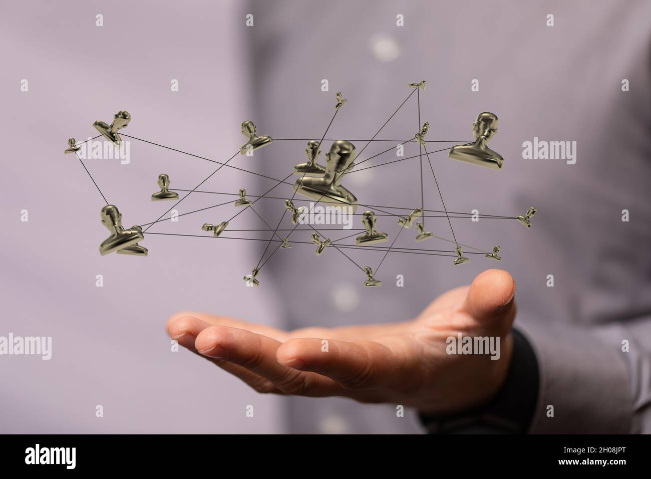 Human hand showing unity group and teamwork concept Stock Photo - Alamy