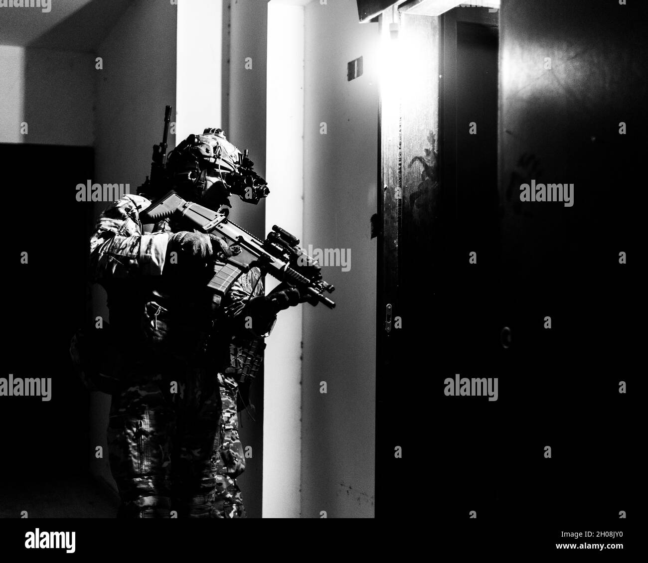 Maintaining stability Black and White Stock Photos & Images - Alamy