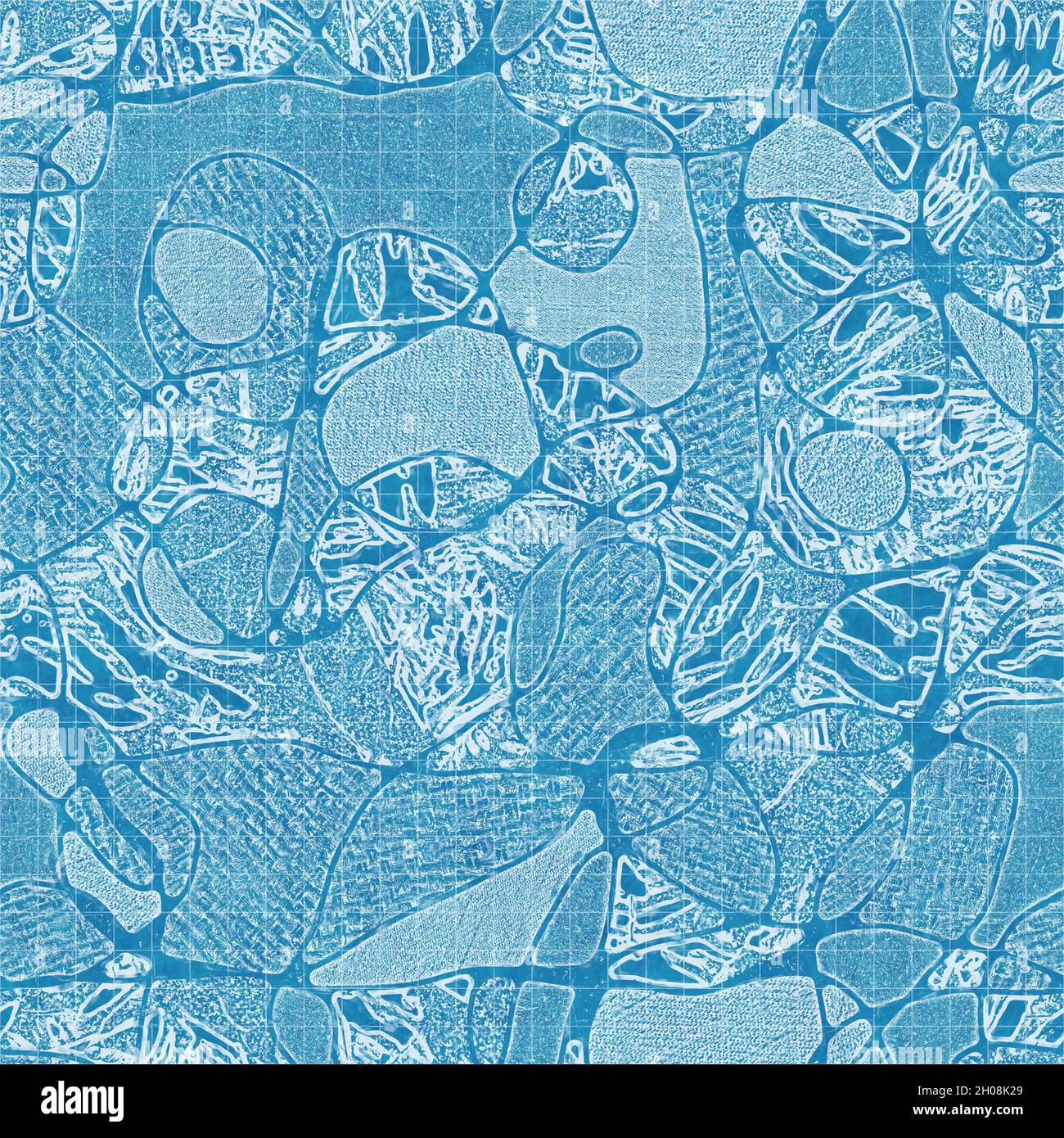 Seamless bright blue blueprint pattern for textile and print Stock ...