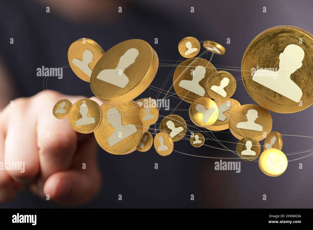 Human hand showing unity group and teamwork concept Stock Photo - Alamy