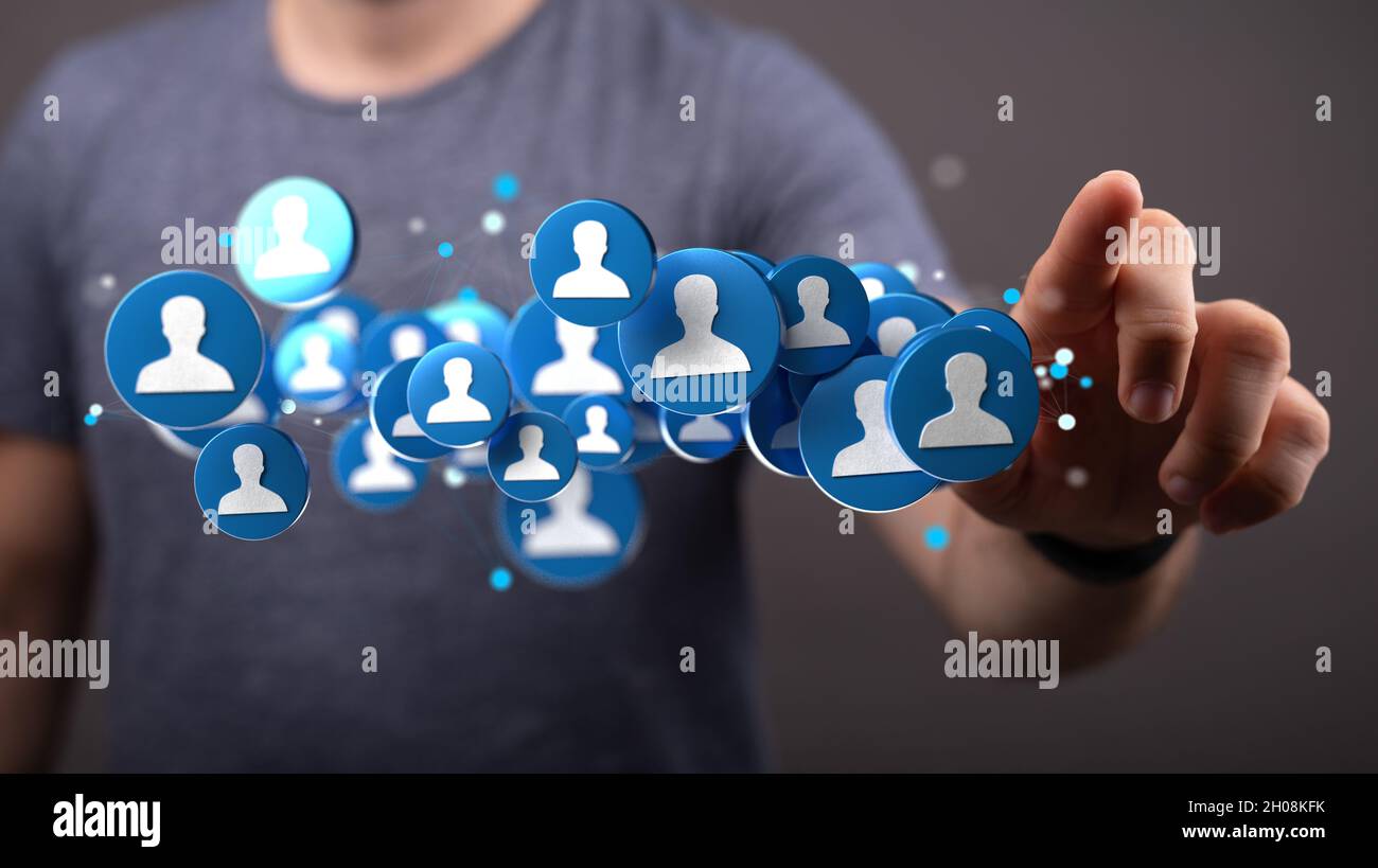 Human hand showing unity group and teamwork concept Stock Photo - Alamy