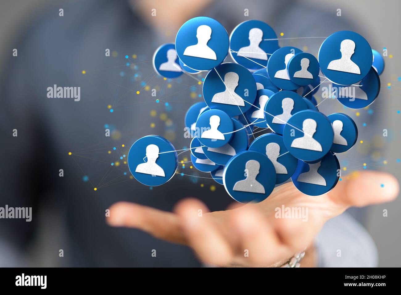 Human hand showing unity group and teamwork concept Stock Photo - Alamy