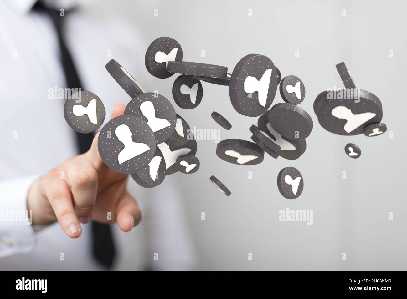 Human hand showing unity group and teamwork concept Stock Photo - Alamy
