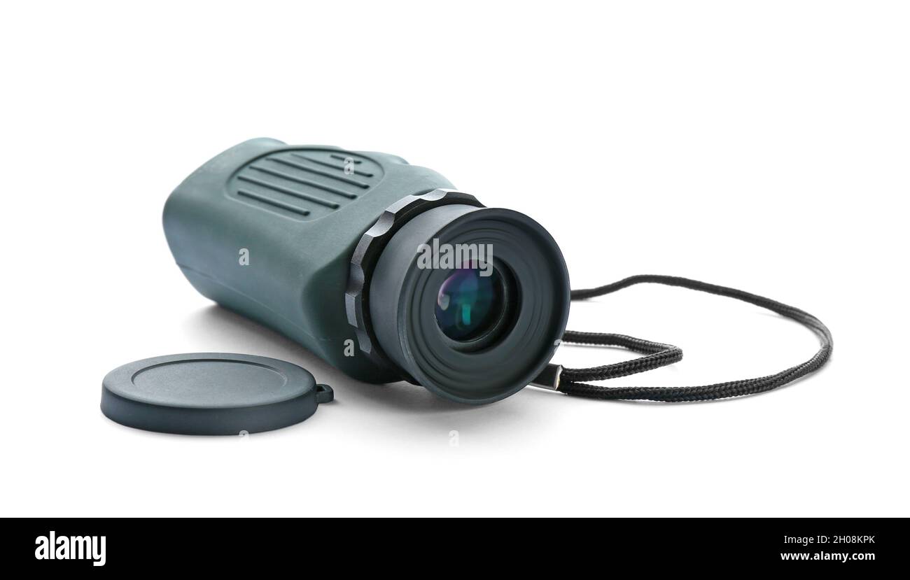 Military monocular on white background Stock Photo - Alamy