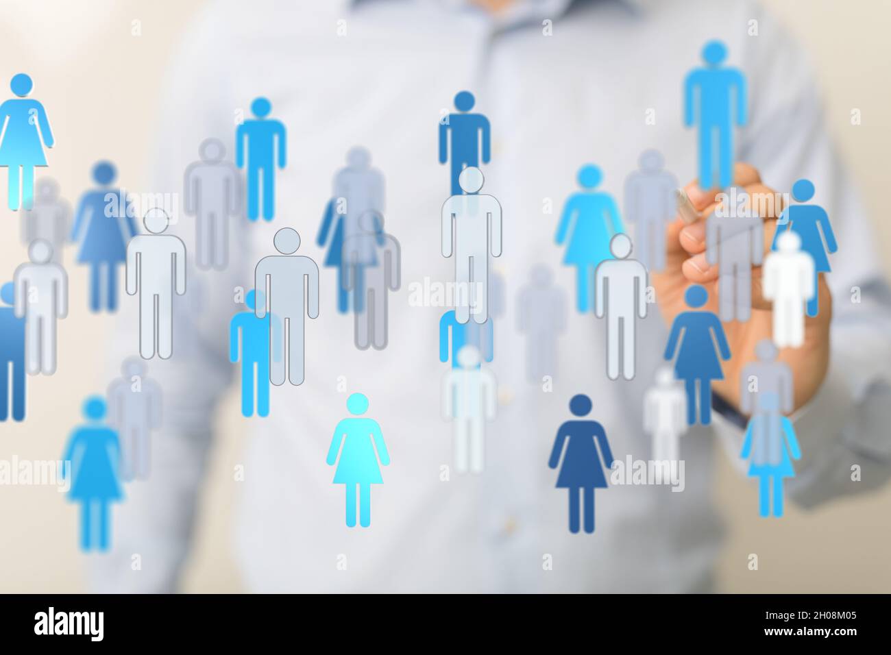 Human hand showing unity group and teamwork concept Stock Photo - Alamy