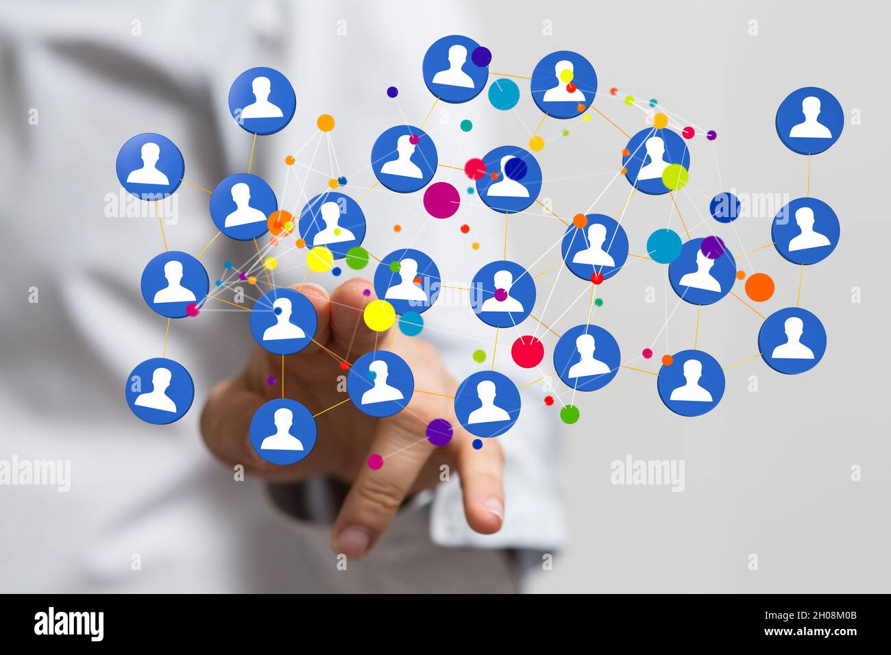 Human hand showing unity group and teamwork concept Stock Photo - Alamy