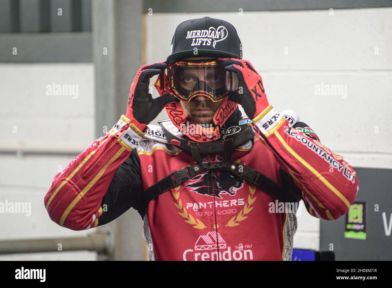 MANCHESTER, UK. OCT 11TH Hans Andersen prepares to race during the SGB ...