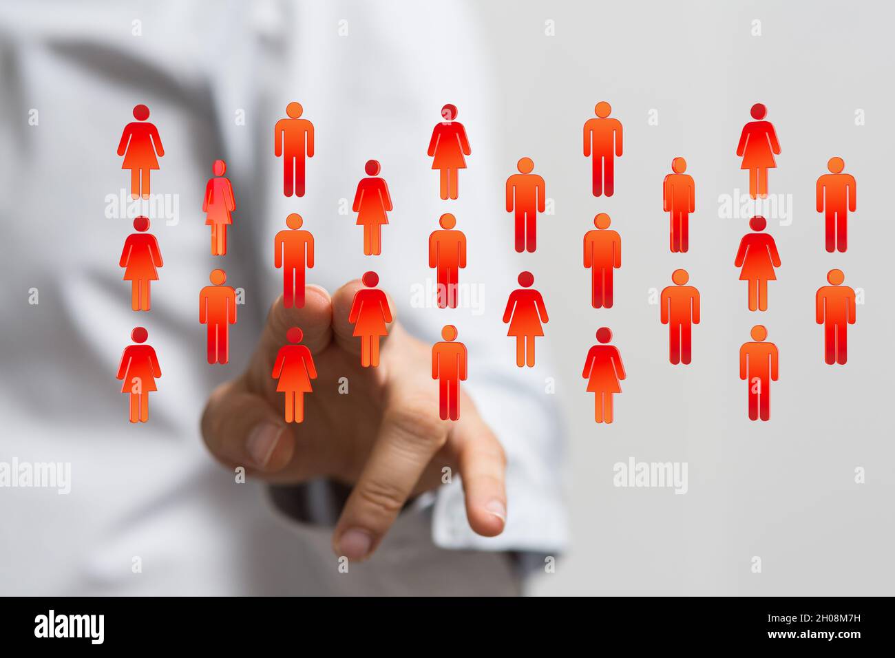 Human hand showing unity group and teamwork concept Stock Photo - Alamy