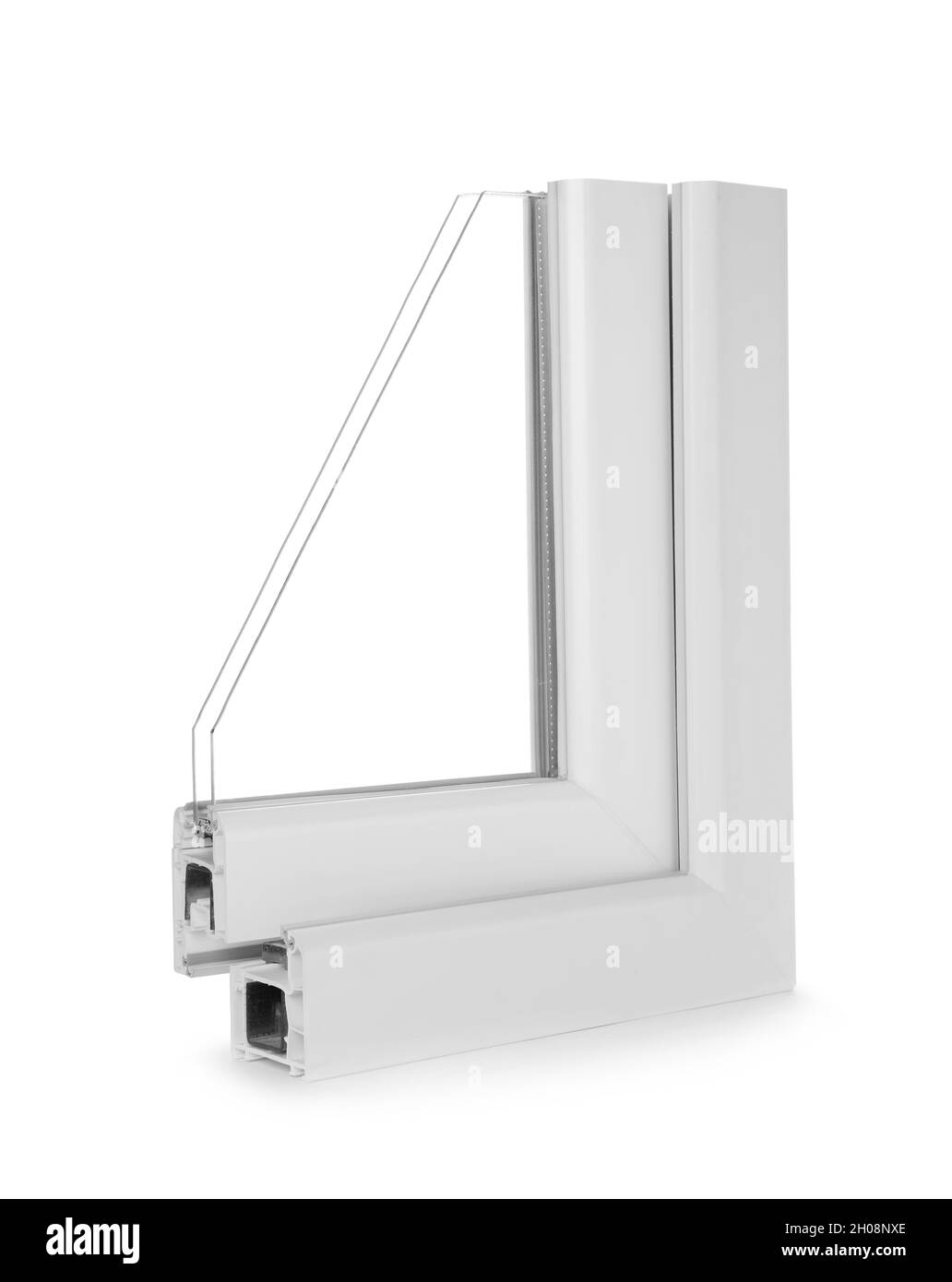 Sample of modern window profile on white background Stock Photo - Alamy