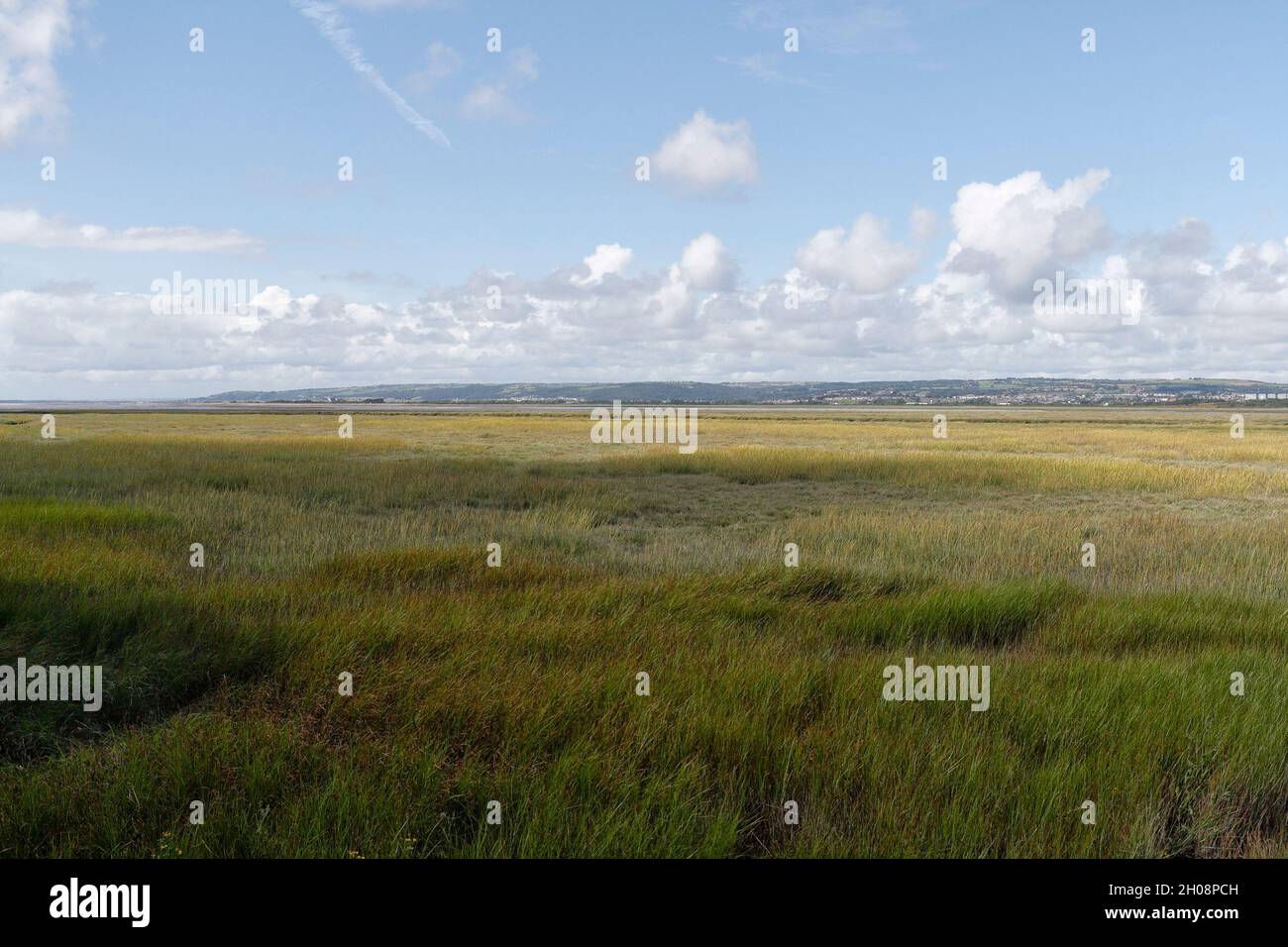 The Loughor estuary and the North Gower Peninsula from Penclawydd ...