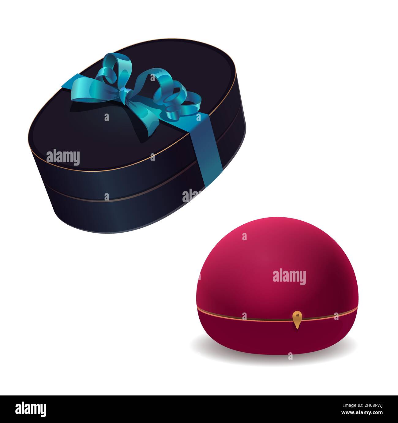 Jewellery box leather Stock Vector Images - Alamy