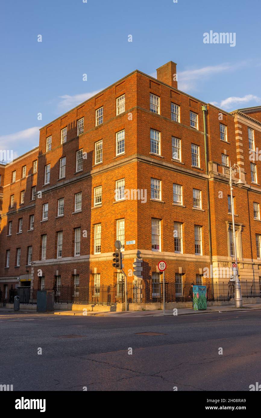 DUBLIN, IRELAND - Apr 30, 2021: A scenic shot of the old, brick ...