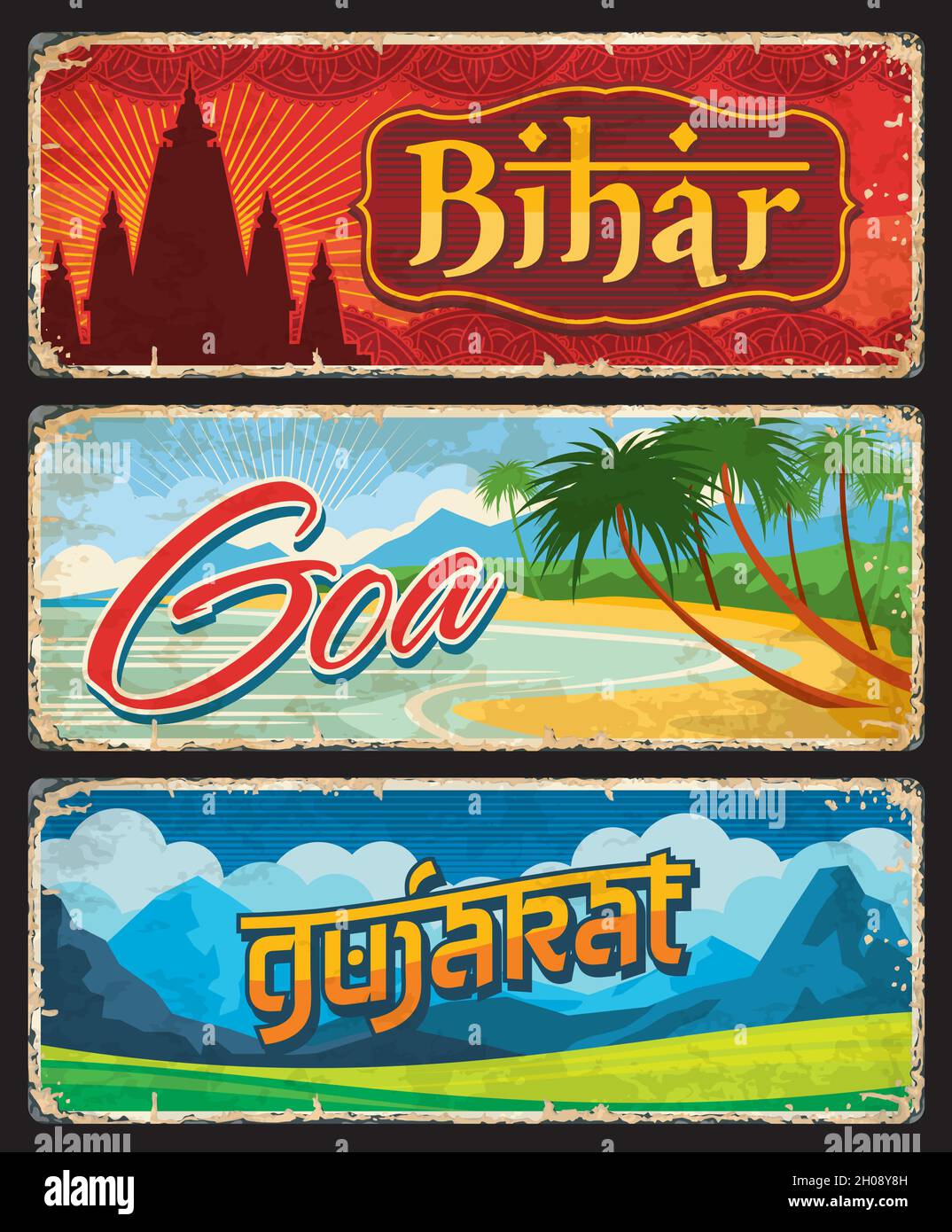 Goa sightseeing Stock Vector Images - Alamy