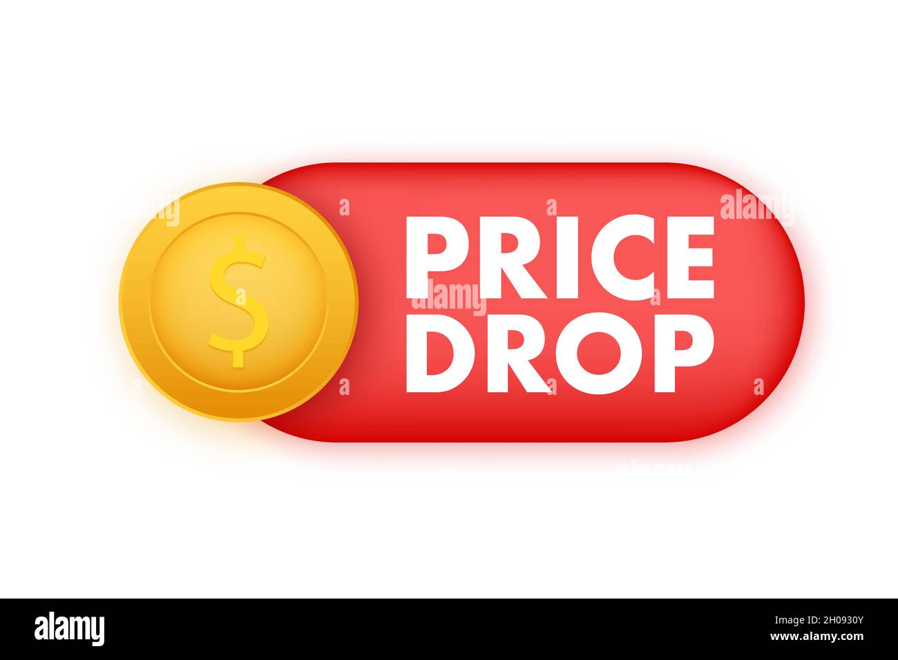 Price drop banner template design. Sale special offer. Vector stock ...