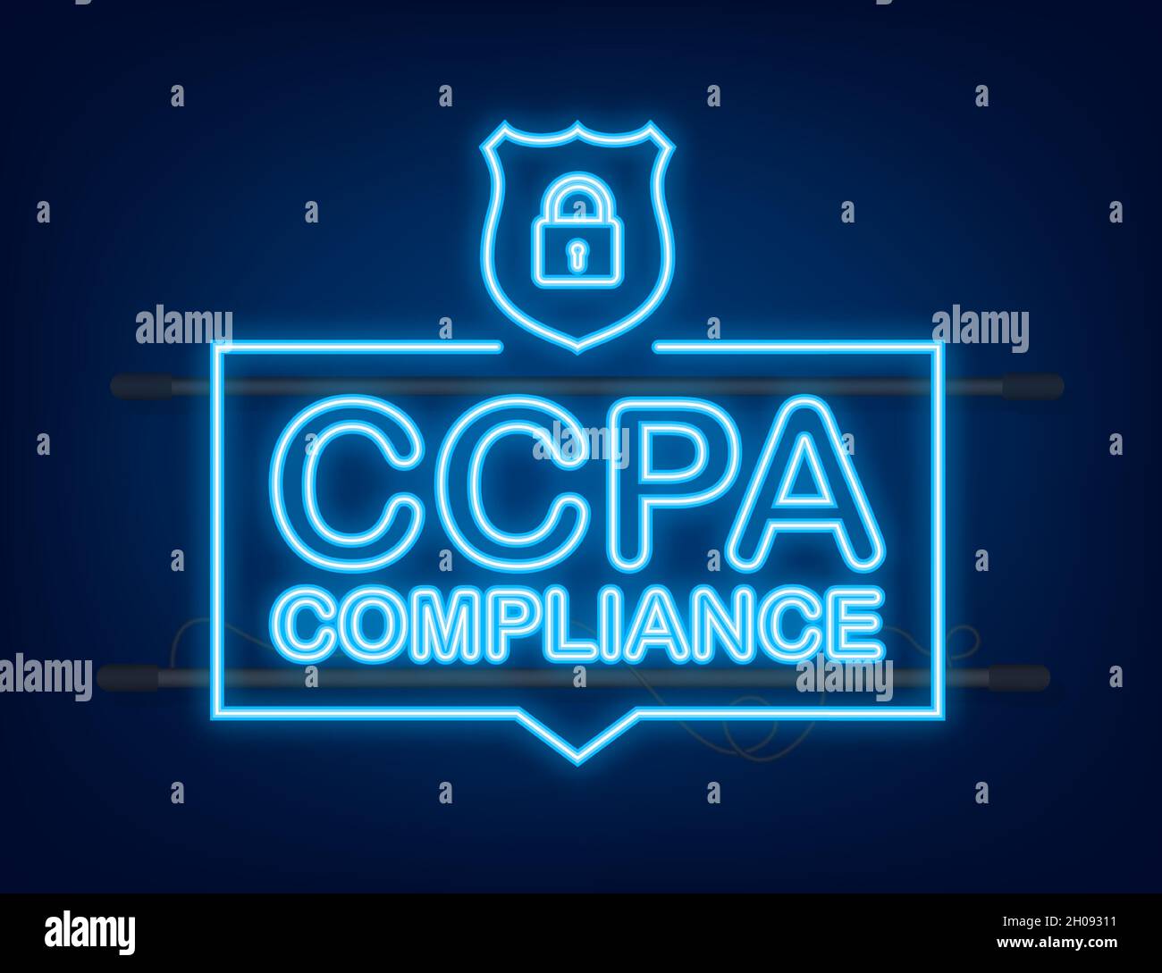 Ccpa, great design for any purposes. Security vector neonicon. Website ...