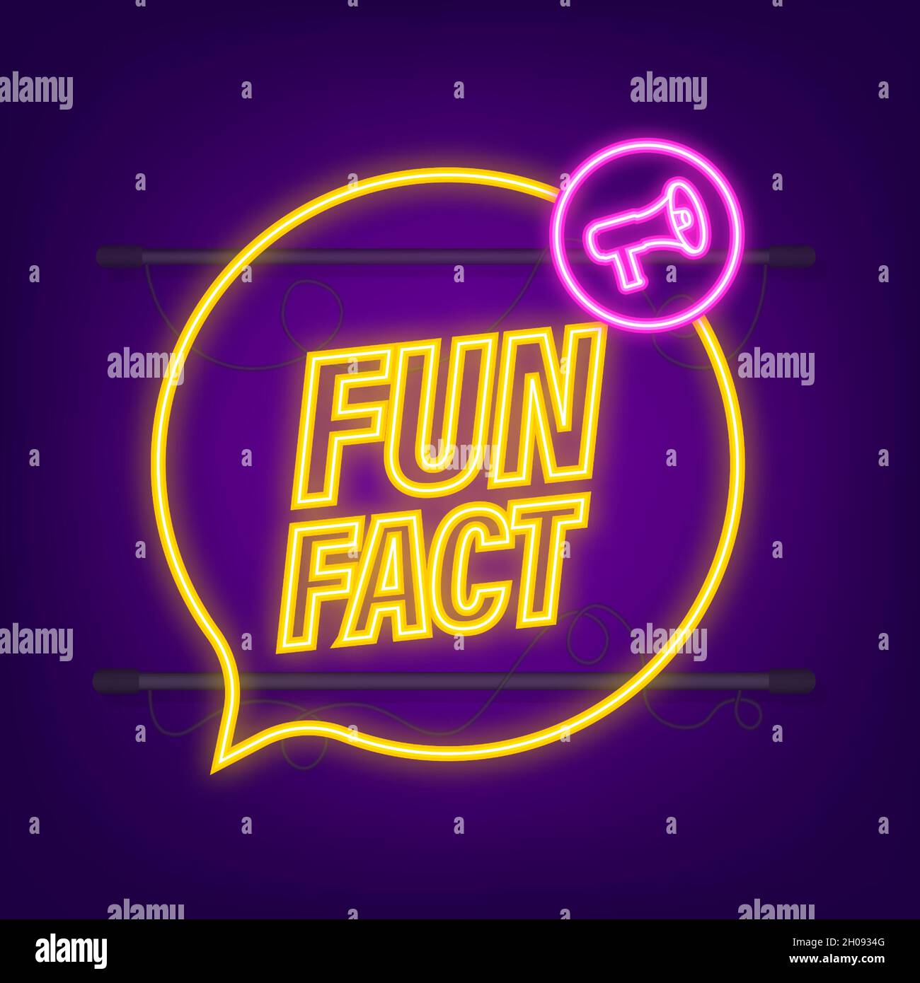 Fun fact neon icon. Vector stock illustration Stock Vector Image & Art ...