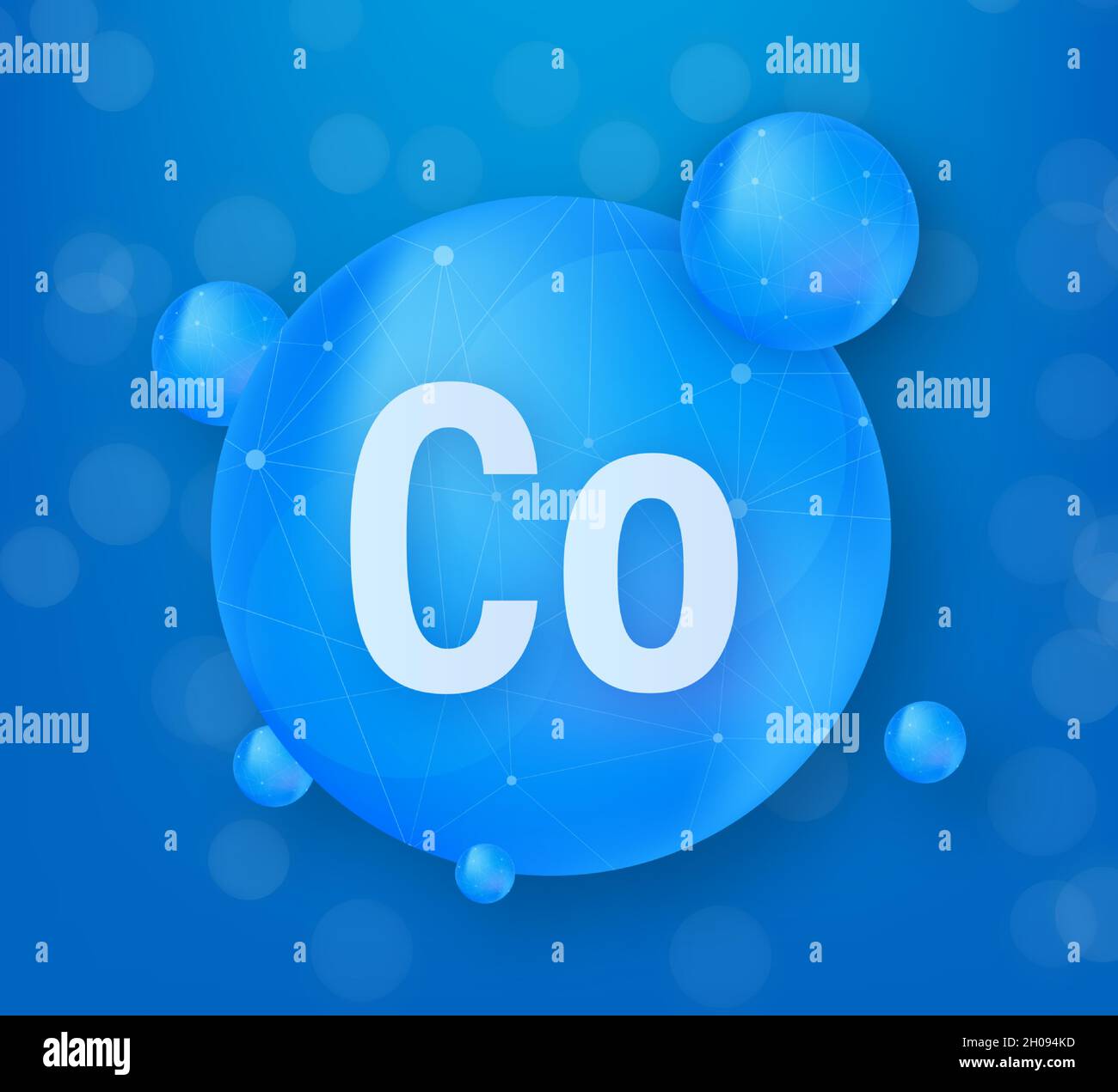 Mineral Co Cobalt blue shining pill capsule icon. Substance For Beauty ...