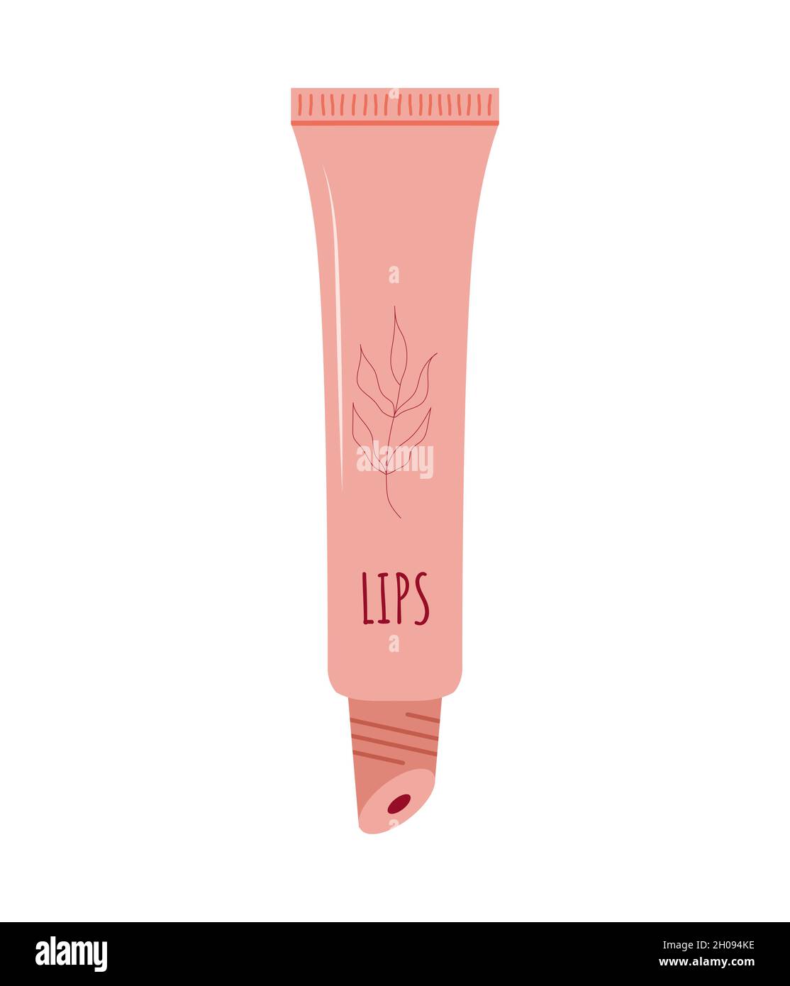 Lips balsam. Natural face care product. Morning routine. Hand drawn ...