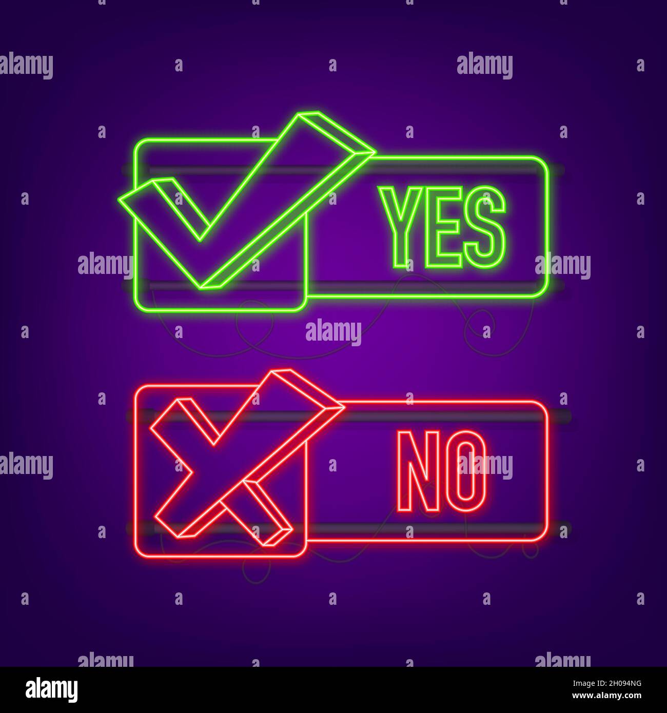 Yes No word text on talk shape. Vector stock illustration yes no in ...
