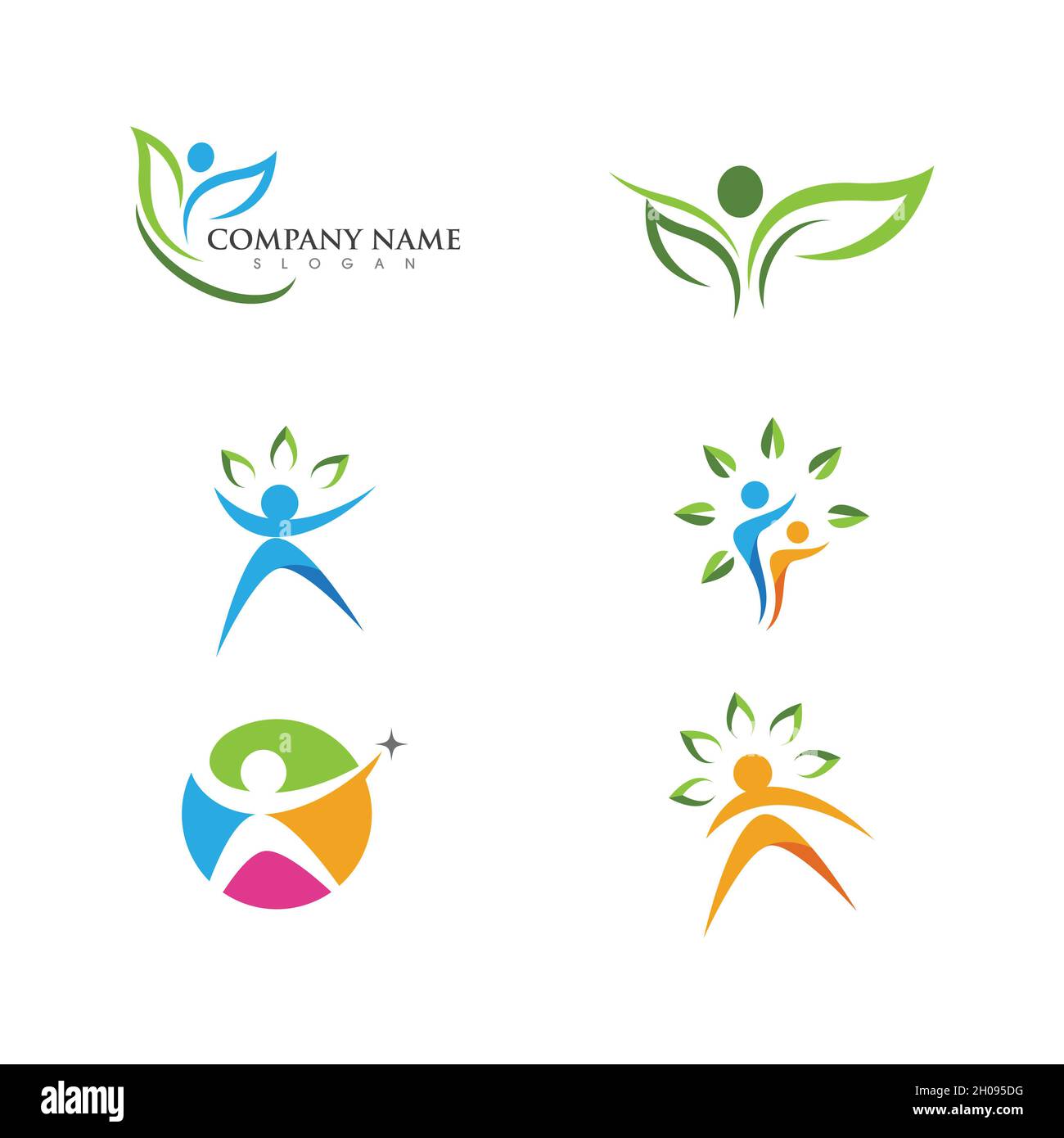 Human character logo sign illustration vector design Stock Photo - Alamy