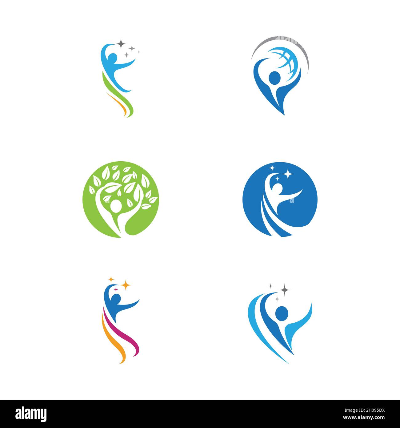 Human character logo sign illustration vector design Stock Photo - Alamy