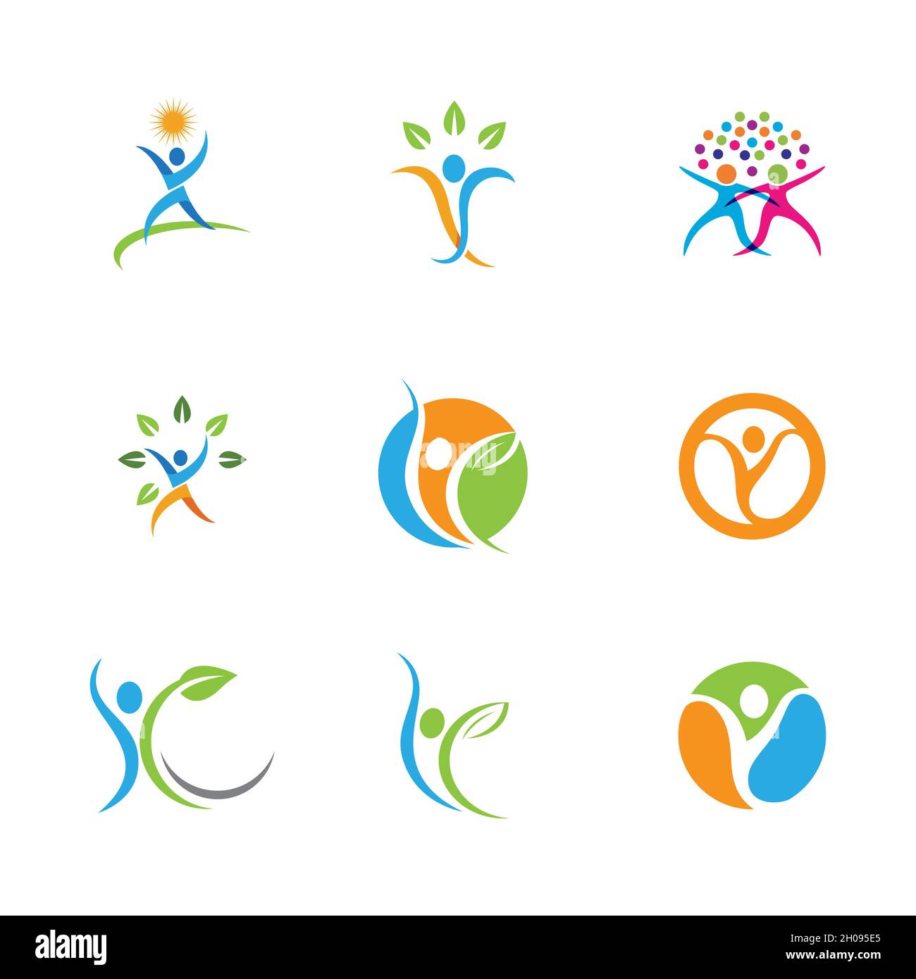 Human character logo sign illustration vector design Stock Photo - Alamy