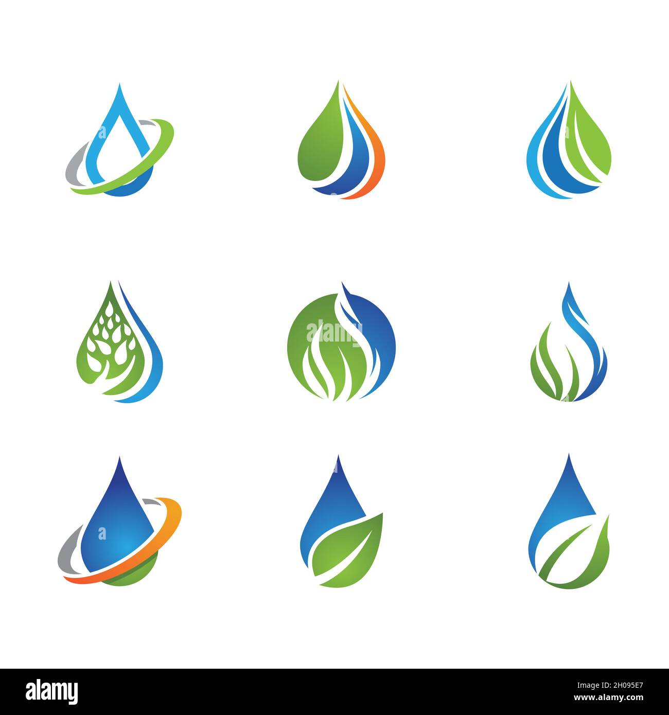 Water drop Logo Template vector illustration design Stock Photo - Alamy
