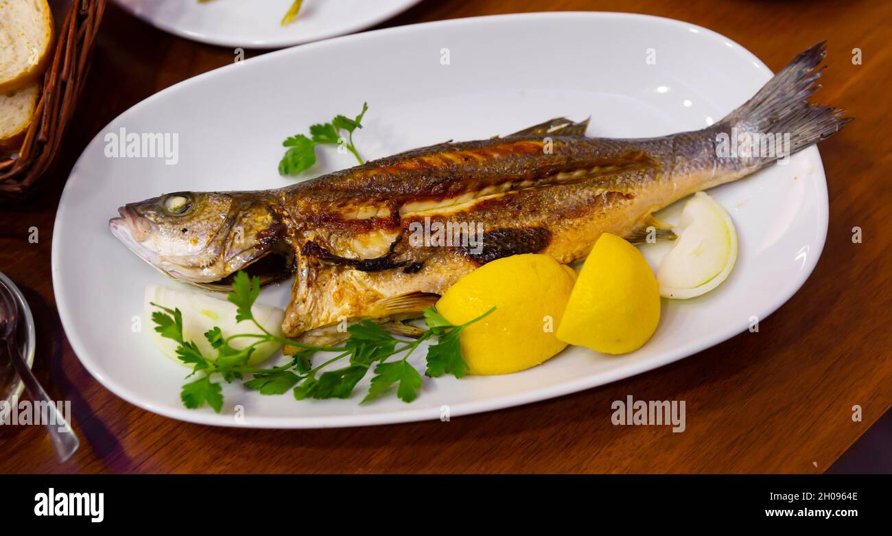 Turkish fish Seabass Stock Photo - Alamy