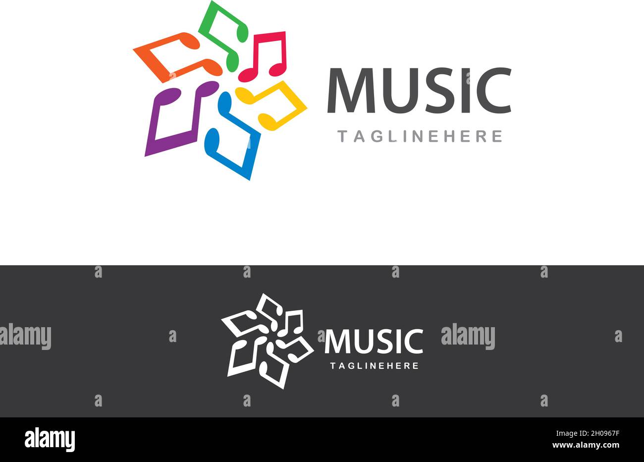 Music note logo Vector template Stock Vector Image & Art - Alamy