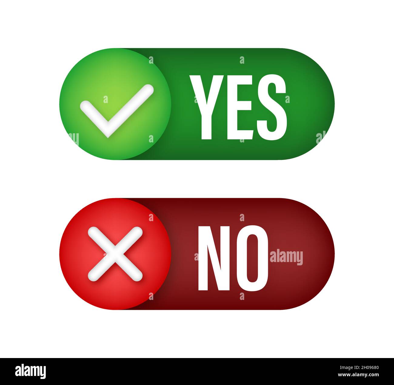 Yes No word text on talk shape. Vector stock illustration yes no in ...