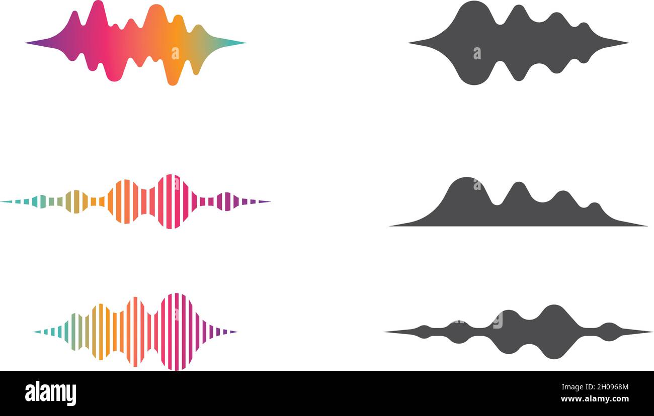 sound wave music logo vector template Stock Vector Image & Art - Alamy
