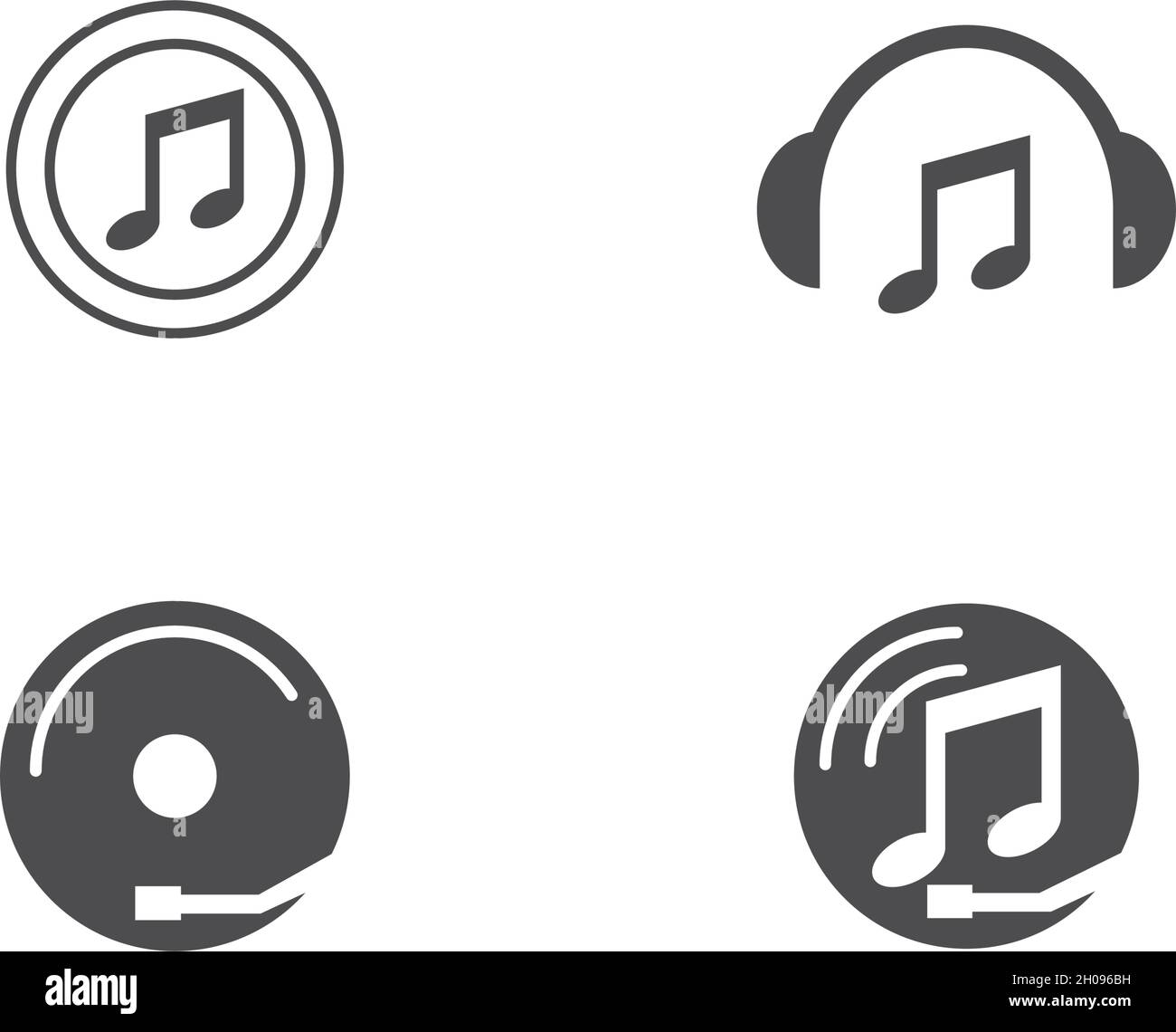 Music icon set, Illustration Stock Vector Image & Art - Alamy
