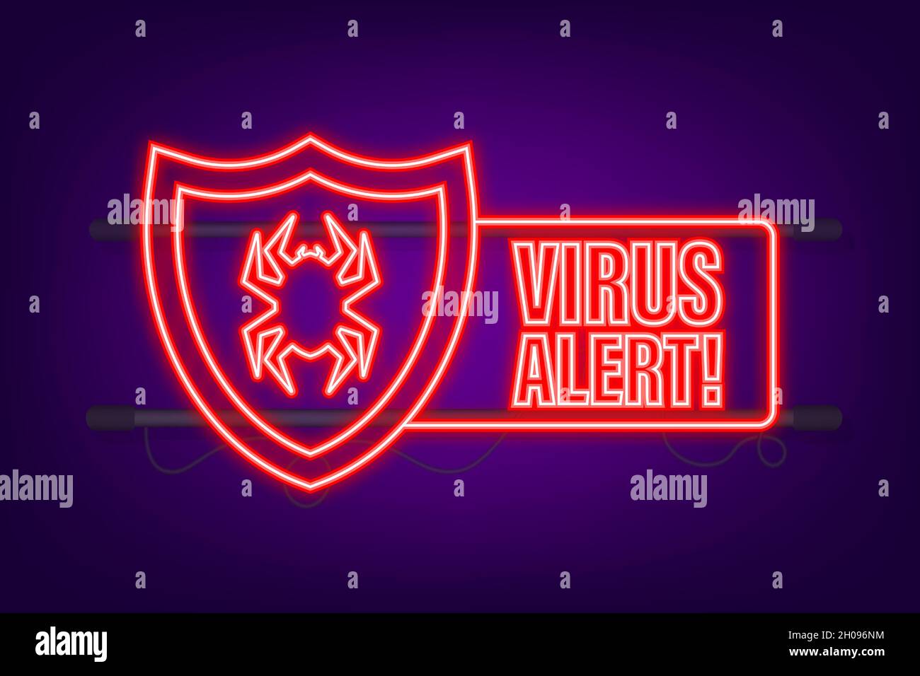 Danger symbol vector illustration. Virus protection. Computer virus ...