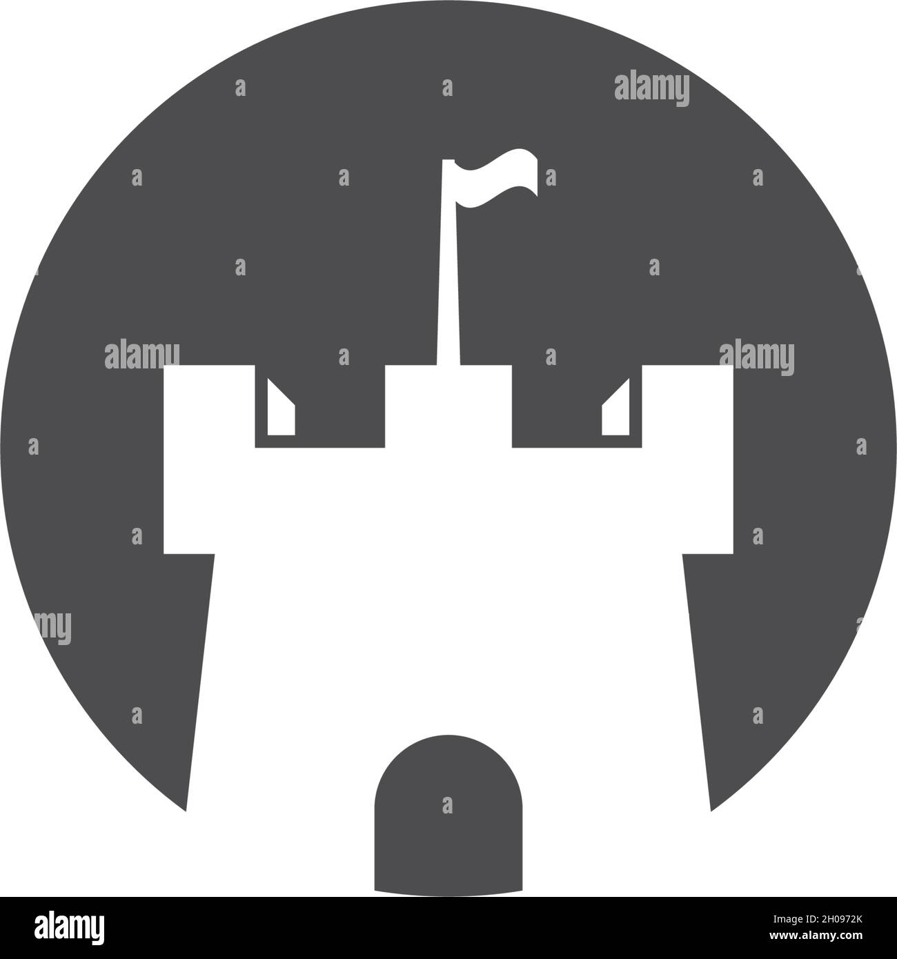 castle logo vector ilustration template Stock Vector Image & Art - Alamy