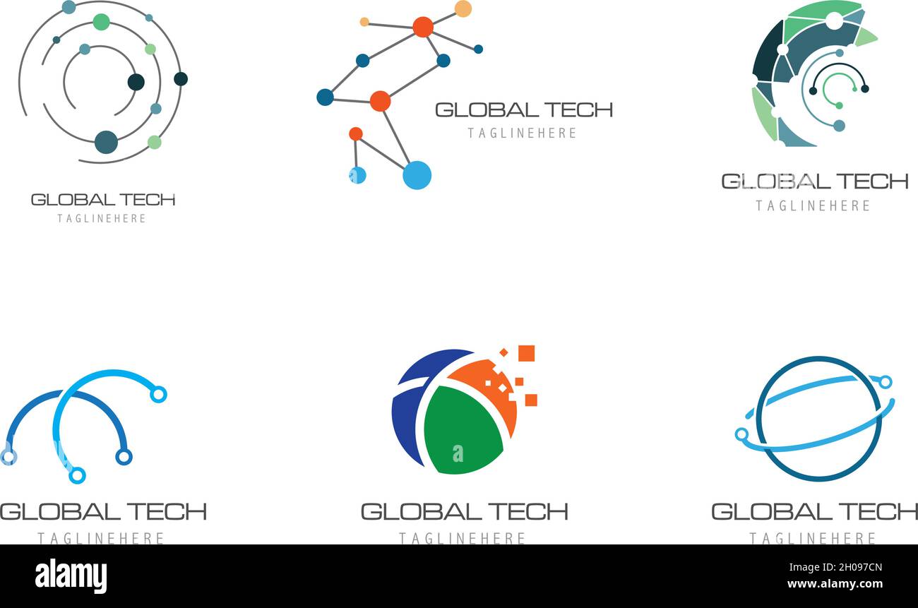 Business technology logo template vector Stock Vector Image & Art - Alamy