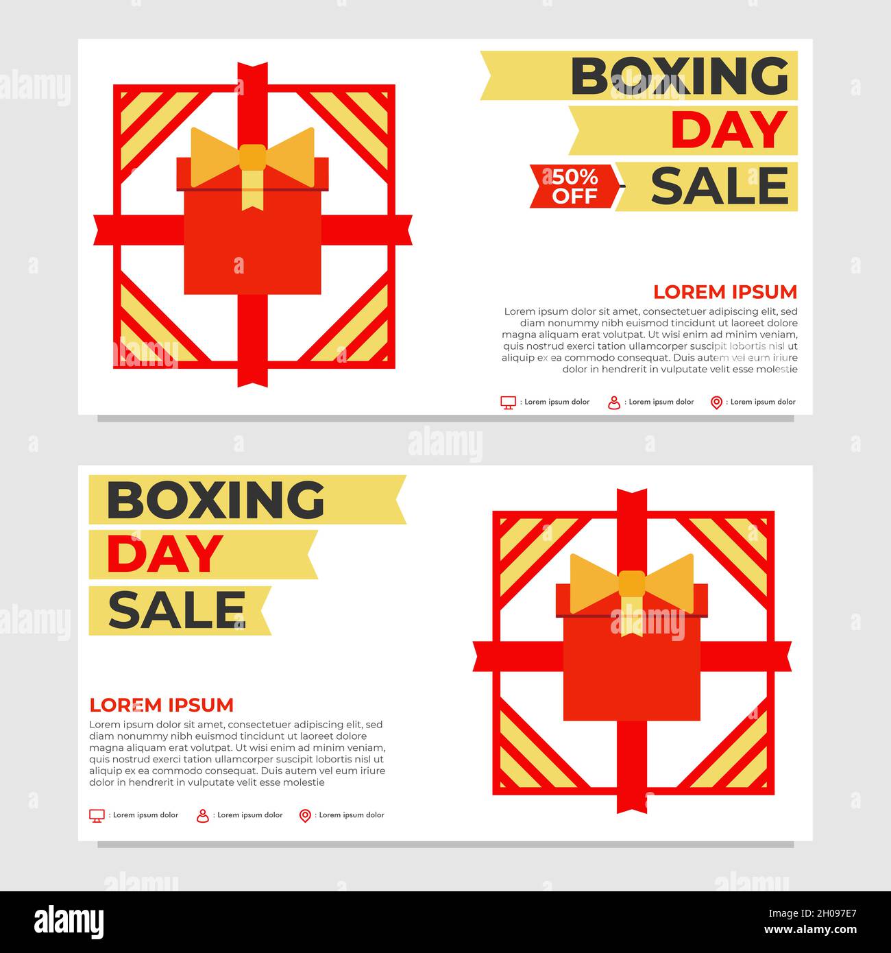 boxing day sale promotion banner template design Stock Photo - Alamy