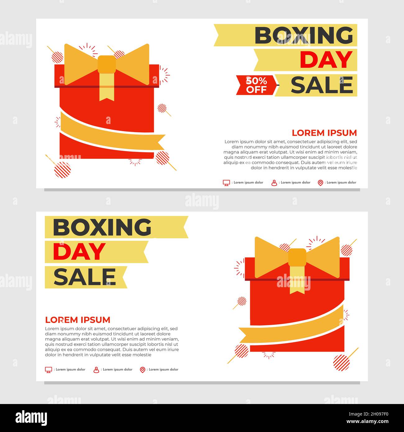 boxing day sale promotion banner template design Stock Photo - Alamy