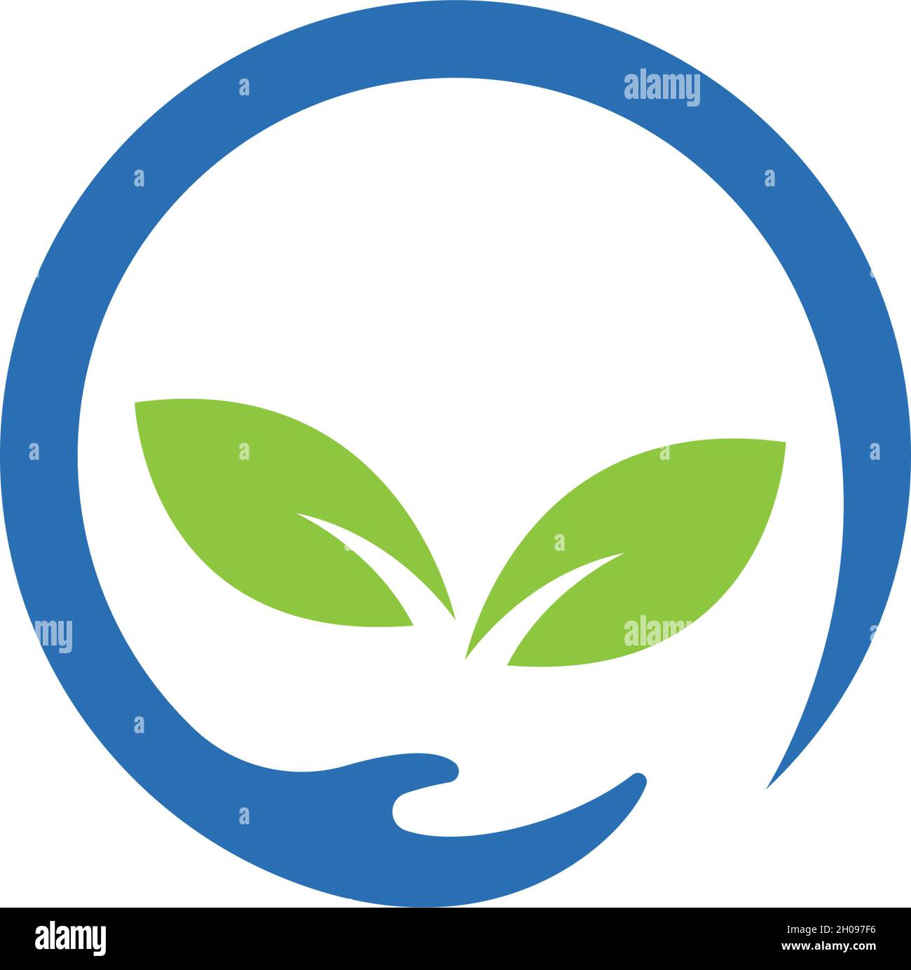 Green care, leaf logo ecology nature element vector Stock Vector Image ...