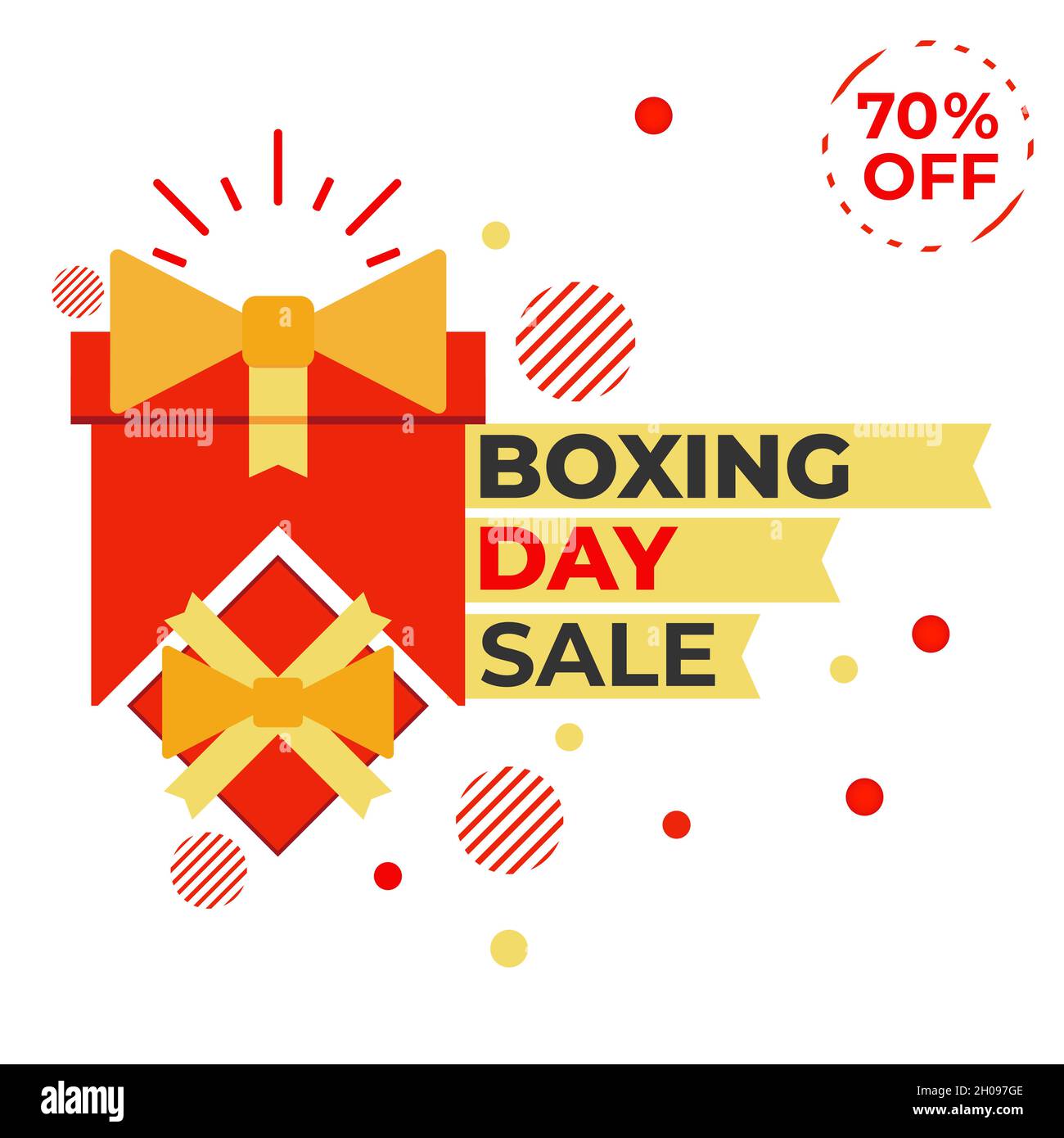 boxing day sale promotion social media post design template Stock Photo ...