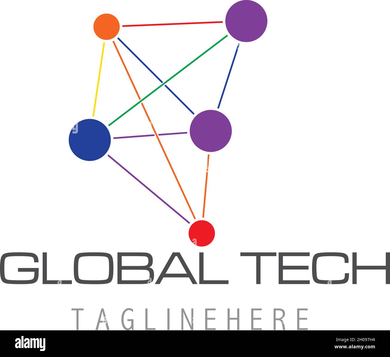 Business technology logo template vector Stock Vector Image & Art - Alamy
