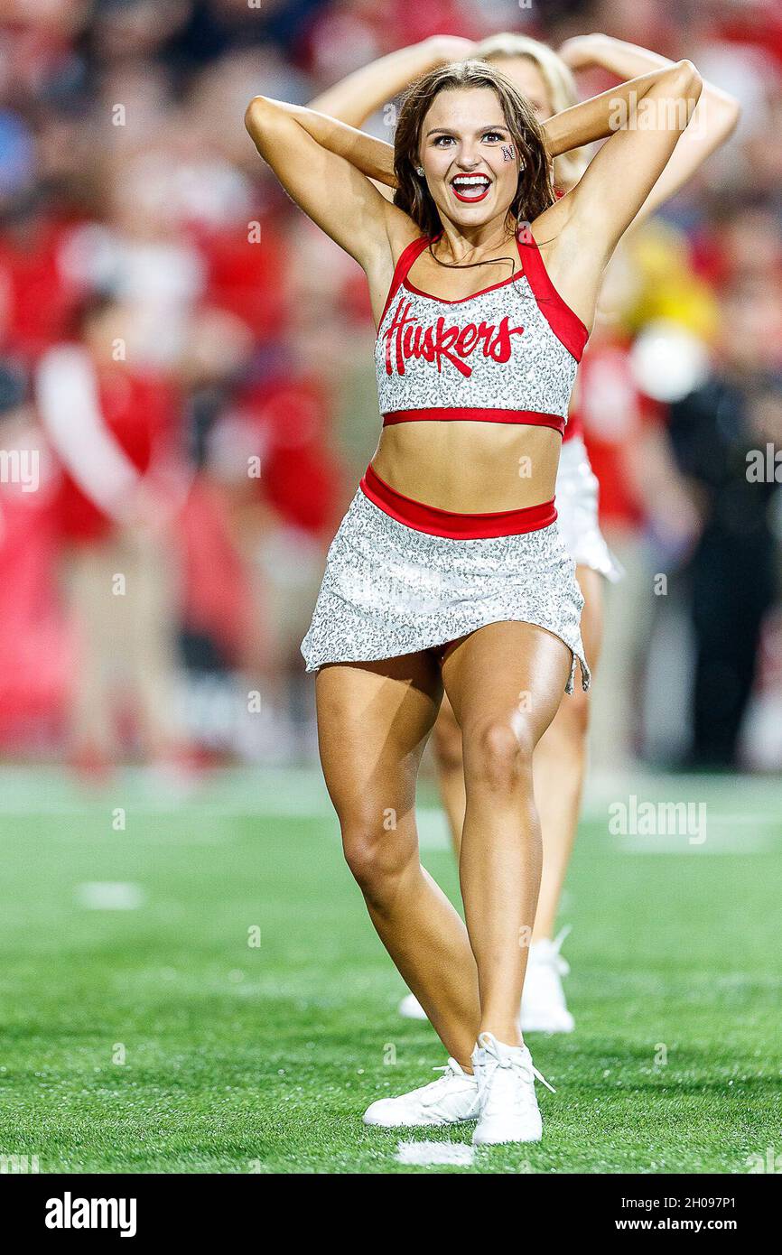 October 09, 2021 - Lincoln, NE. U.S. - Nebraska Cornhuskers dance team ...