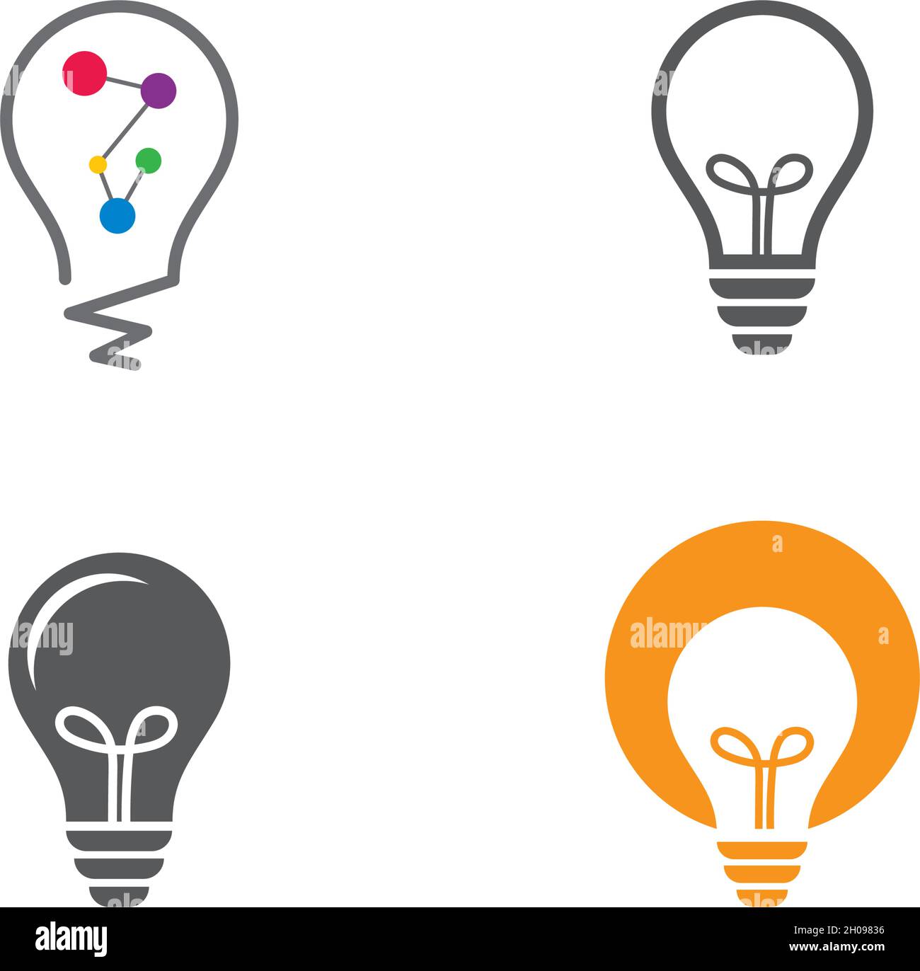Bulb logo vector ilustration template Stock Vector Image & Art - Alamy