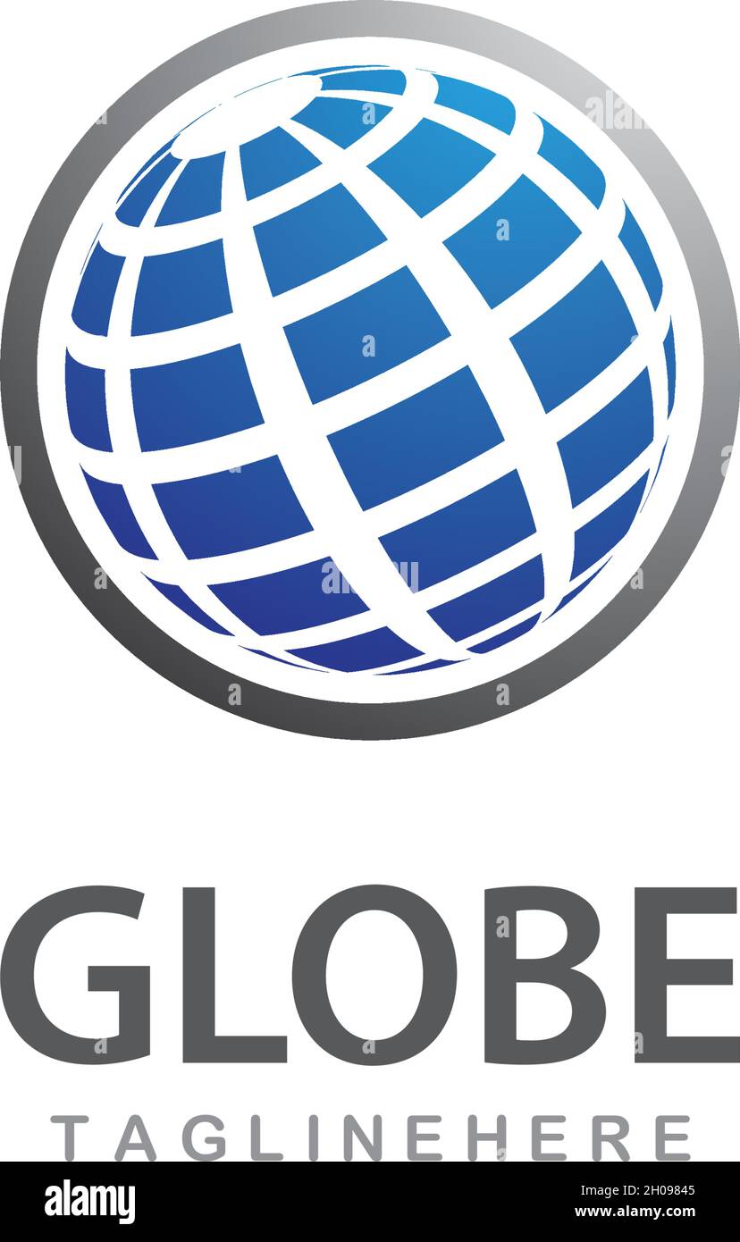 Globe technology ilustration logo vector template Stock Vector Image ...