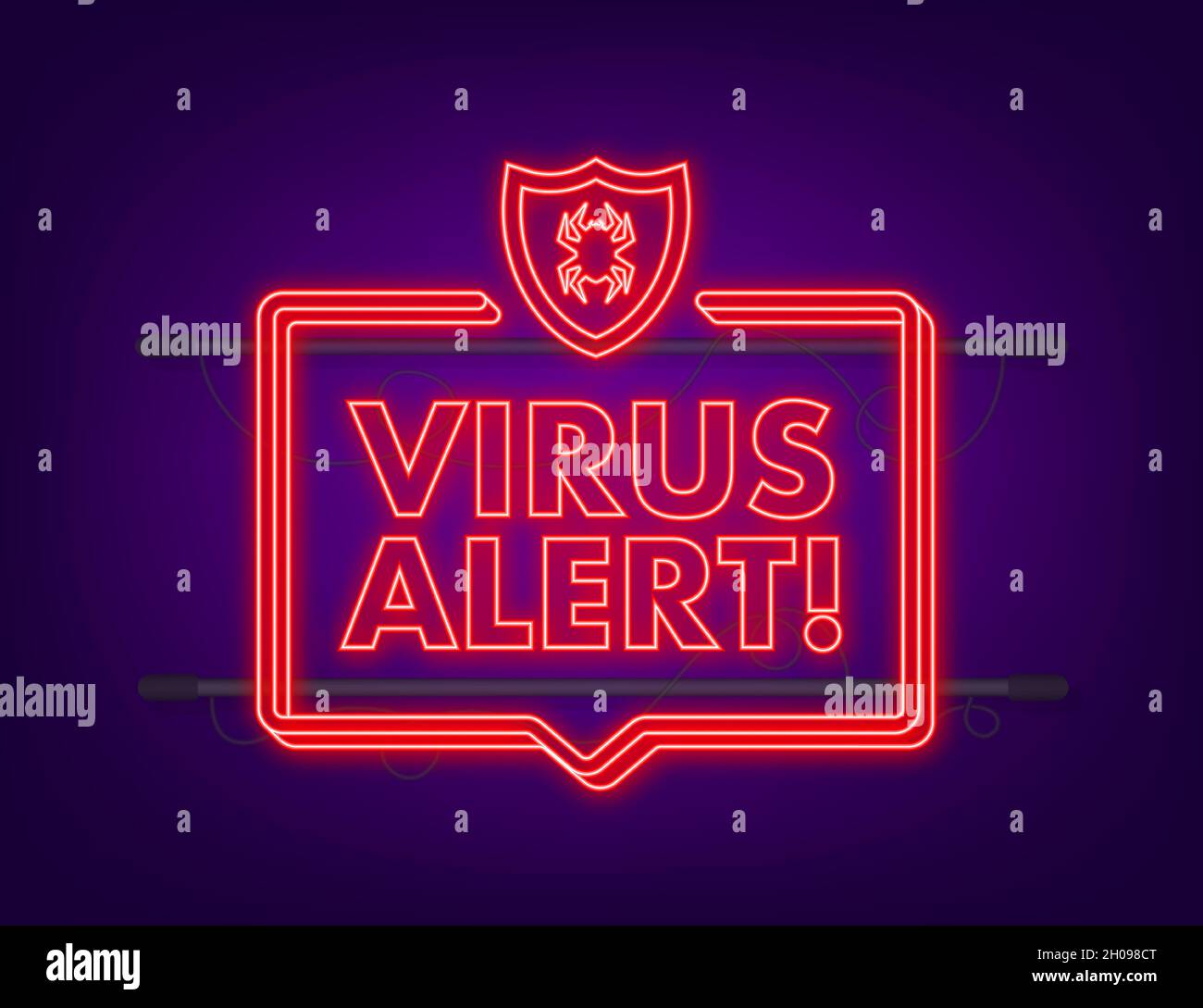 Danger symbol vector illustration. Virus protection. Computer virus ...